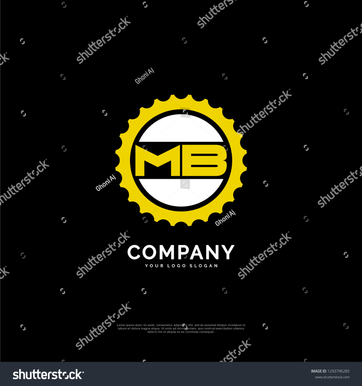 Mb Circle Logo Design Template Creative Stock Vector (Royalty Free ...