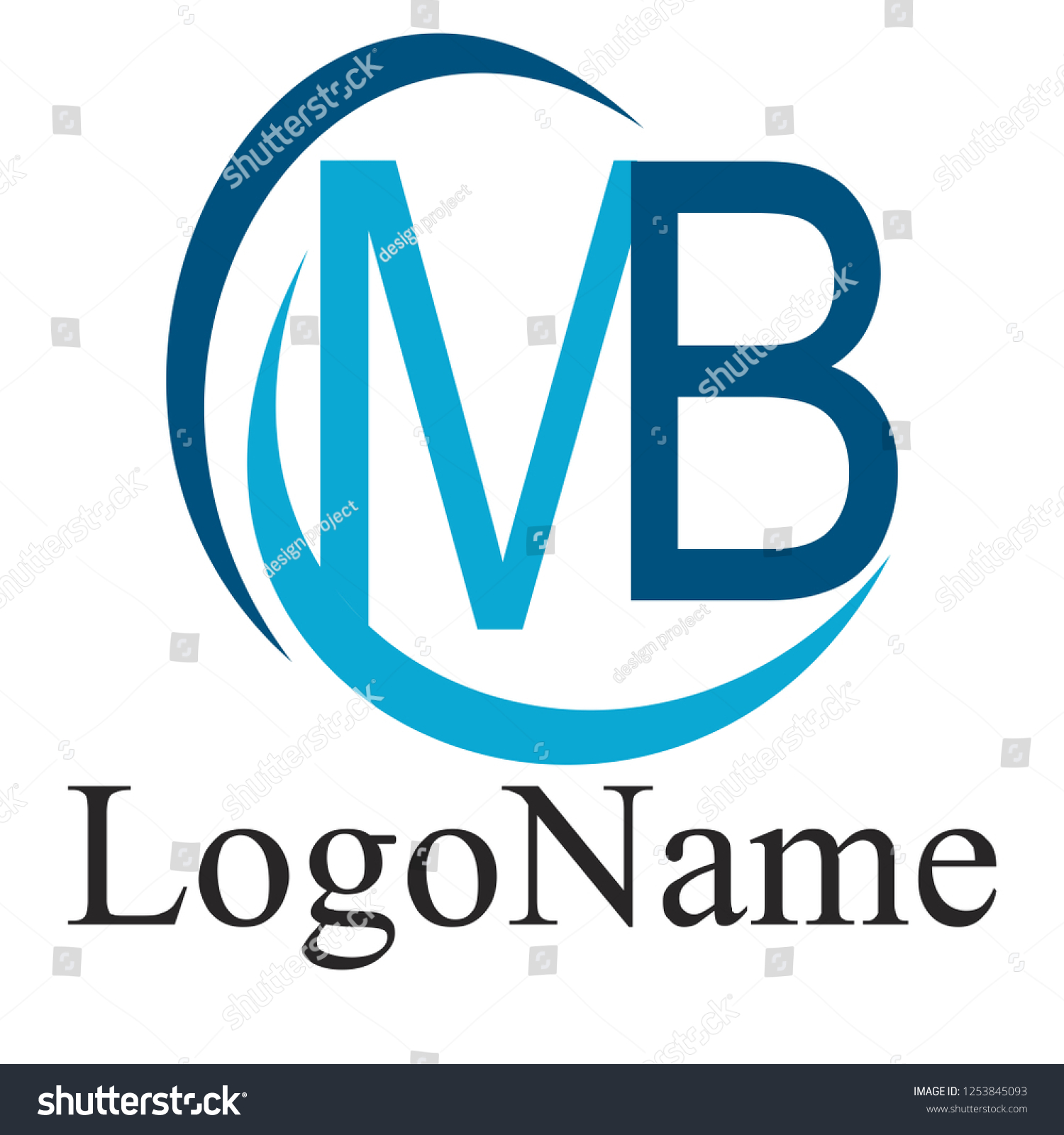 Mb Initial Letter Logo Design Template Stock Vector (Royalty Free ...