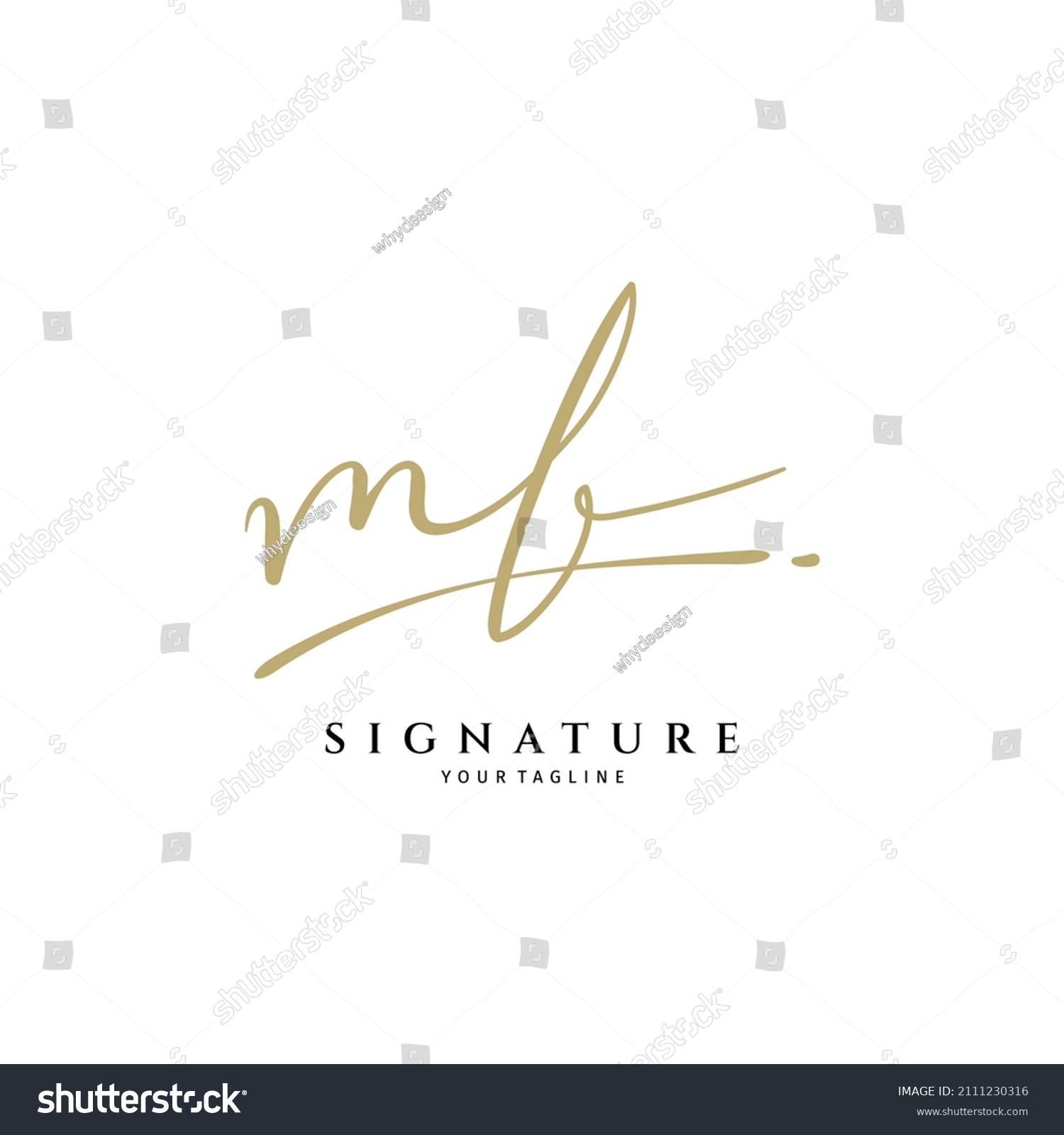 Mb Initial Signature Logo Handwritten Monogram Stock Vector (Royalty ...