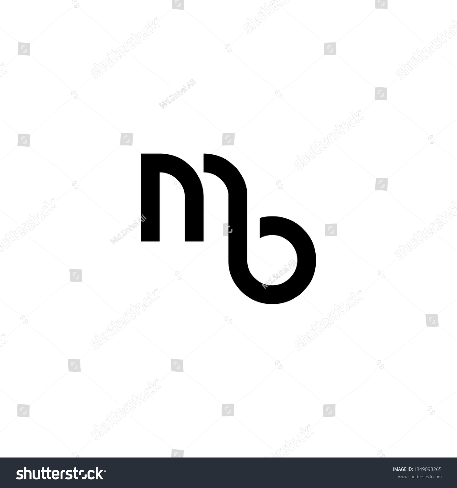 Mb Letter Icon Design On White: wektor stockowy (bez tantiem ... Mb Letter Icon Design On White: wektor stockowy (bez tantiem ...
