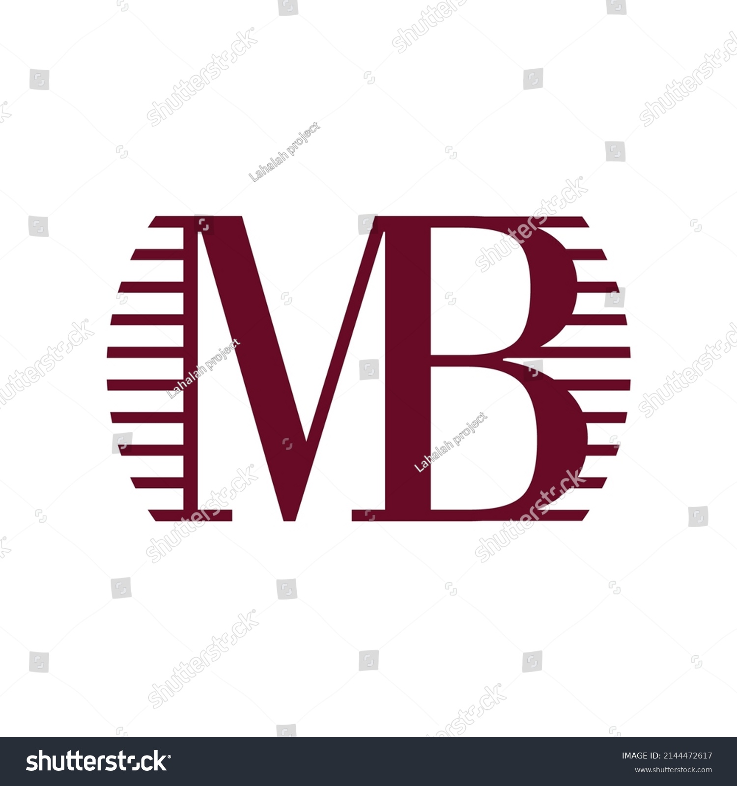 Mb Logo Typography Monogram Simple Modern Stock Vector (Royalty Free ...