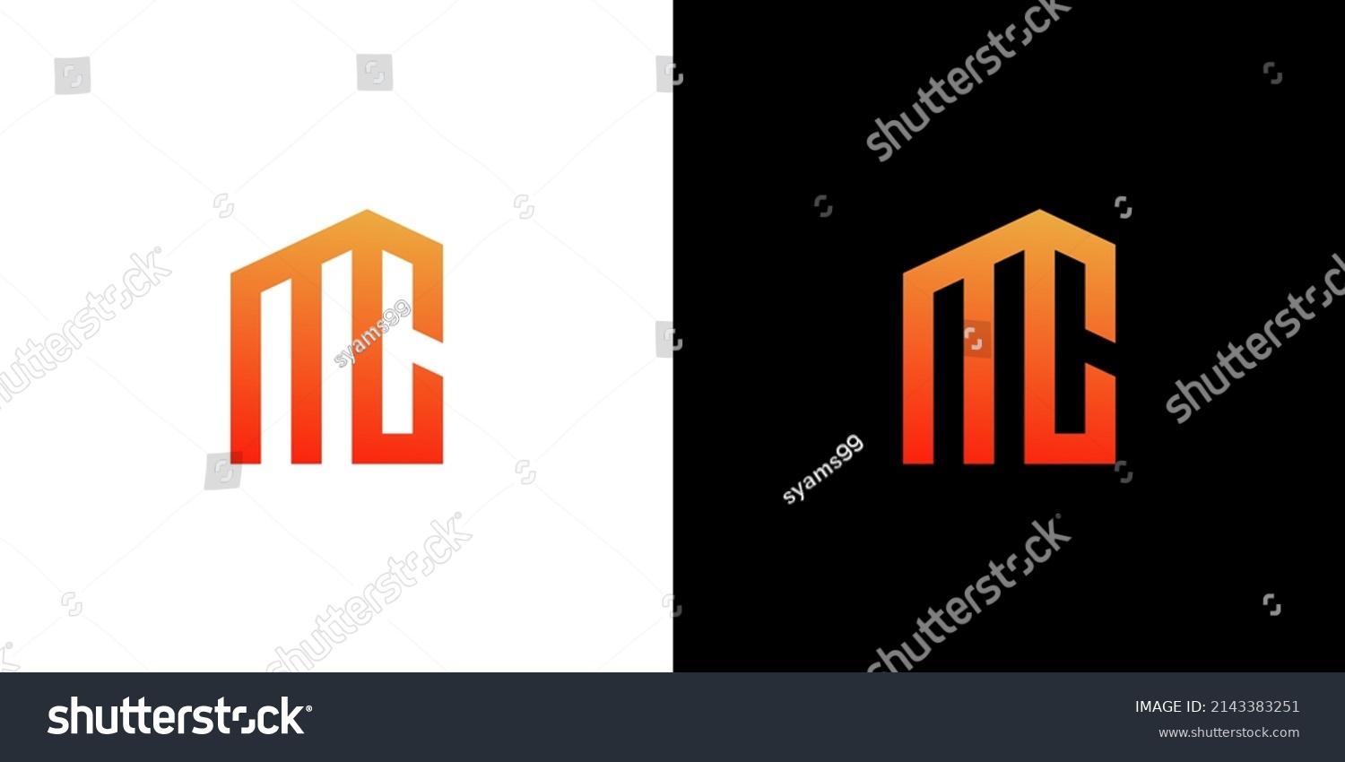 Mc Building Logo Monogram Template Stock Vector (Royalty Free ...
