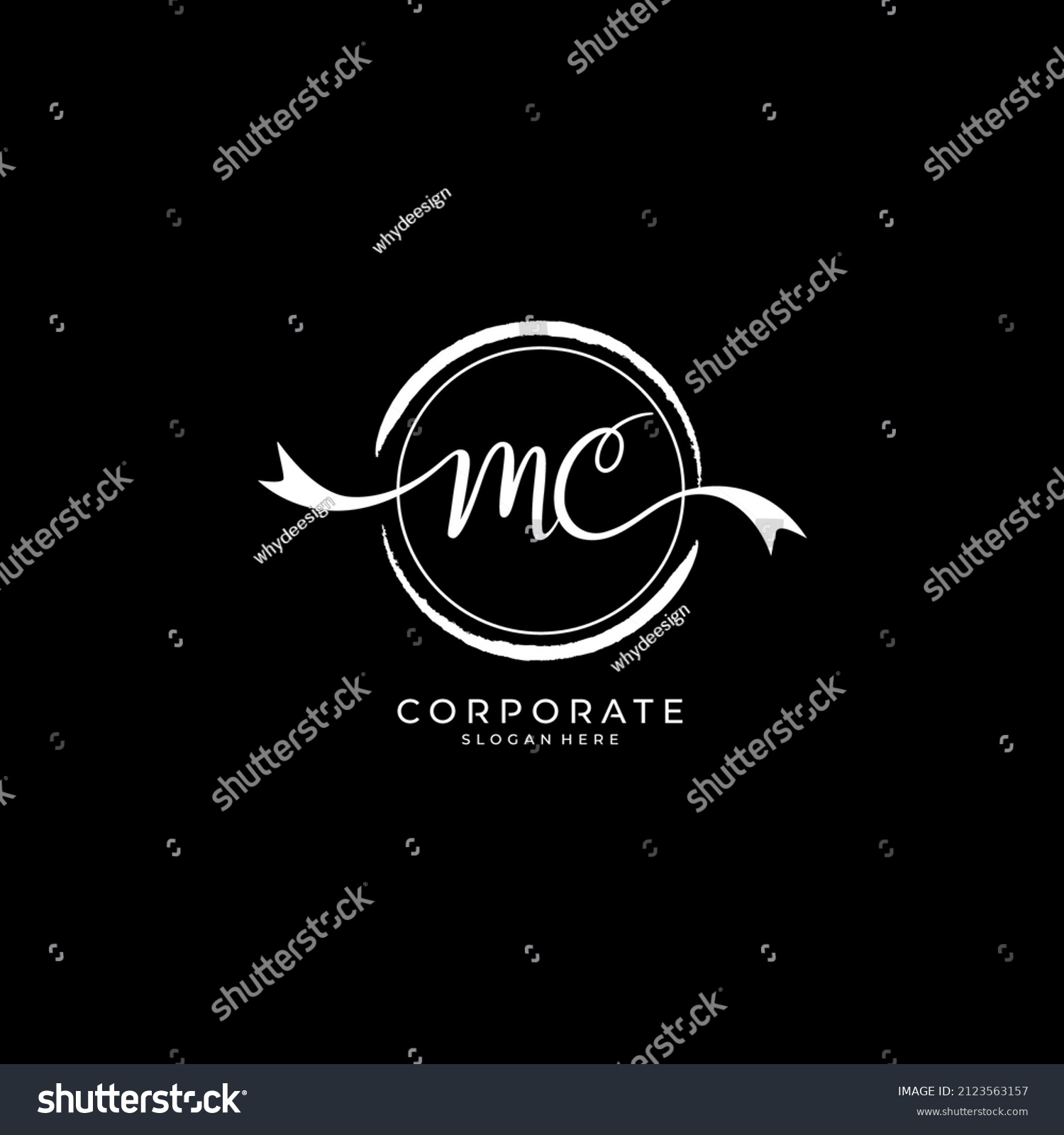 Mc Initial Signature Logo Handwritten Monogram Stock Vector (Royalty ...