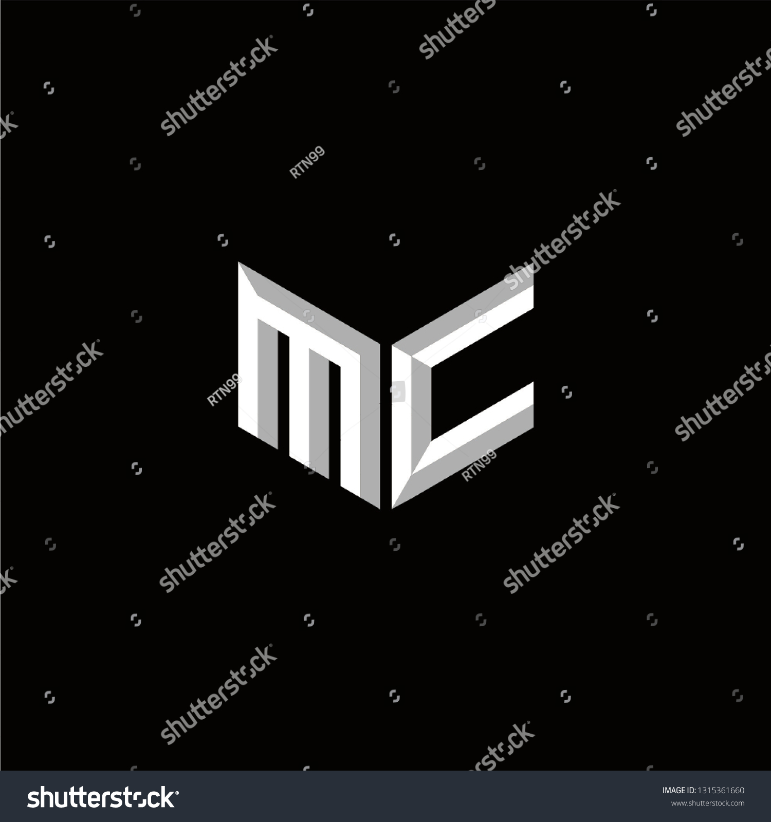Mc Logo Letter Initial Designs Templete: เวกเตอร์สต็อก (ปลอดค่า ...