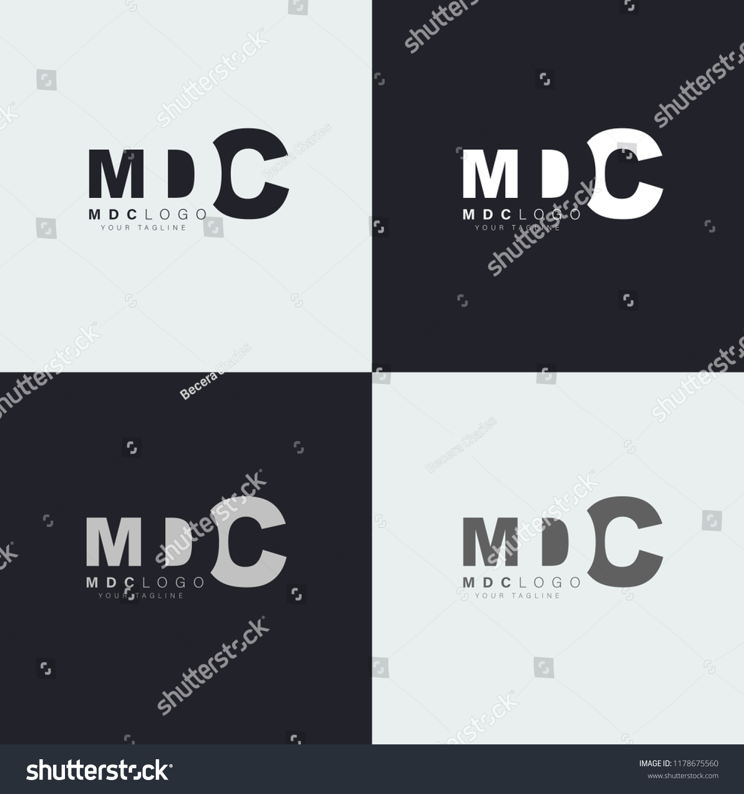 Mdc Letters Logo Stock Vector (Royalty Free) 1178675560 | Shutterstock