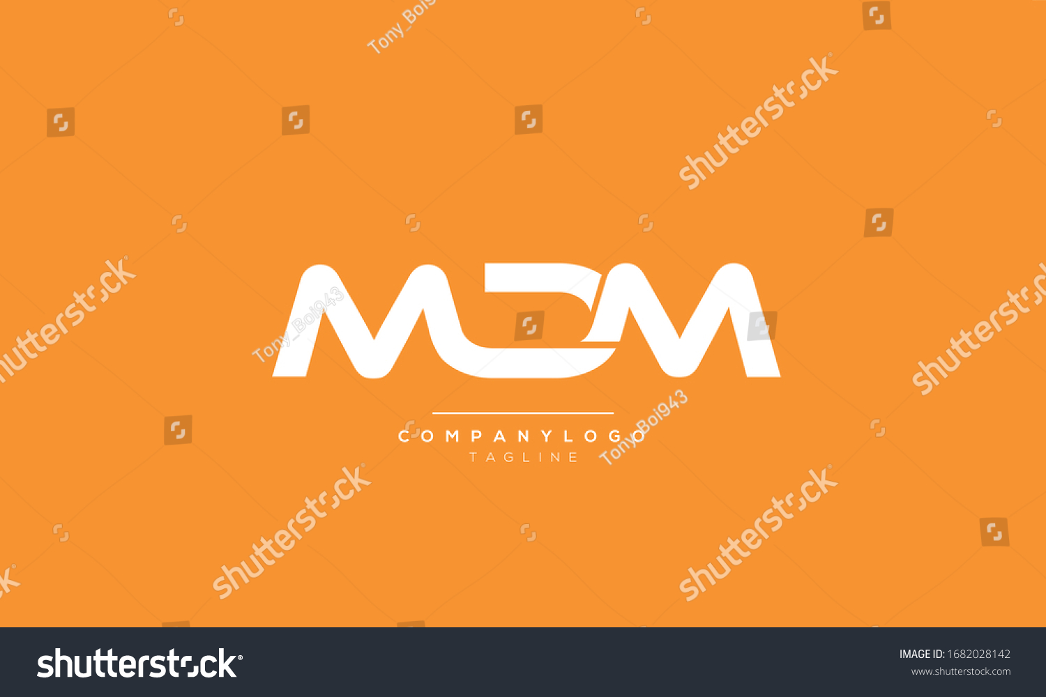 Mdm Letter Logo Design Template Vector Stock Vector (Royalty Free ...