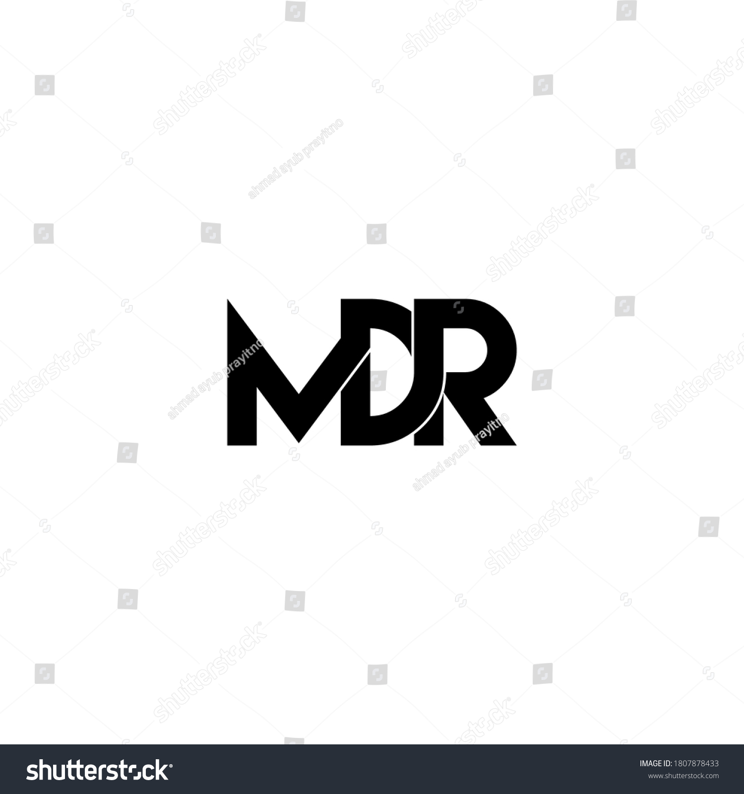 Mdr Letter Original Monogram Logo Design 库存矢量图（免版税）1807878433 ...