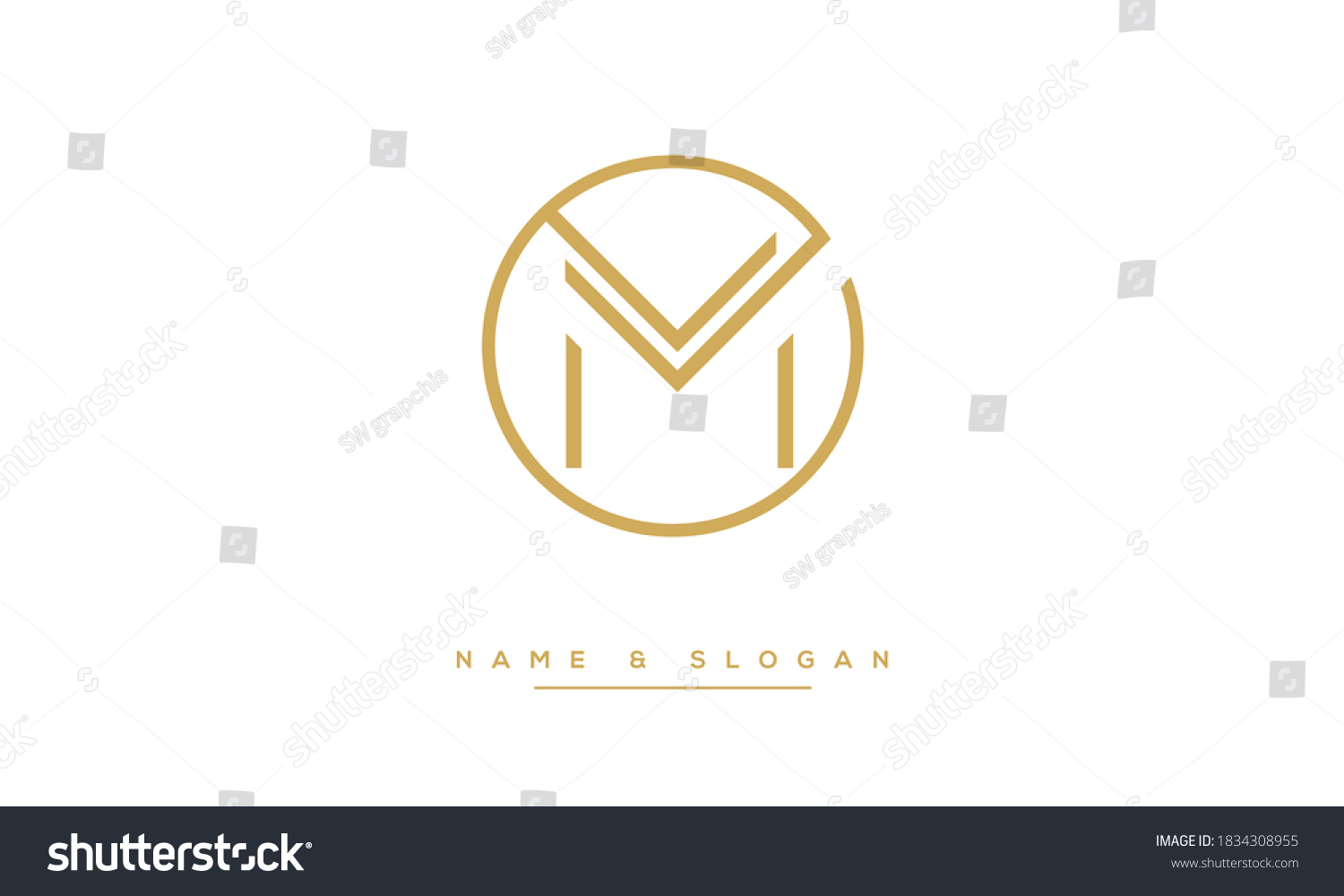 Meem M E Abstract Letters Logo Stock Vector (Royalty Free) 1834308955