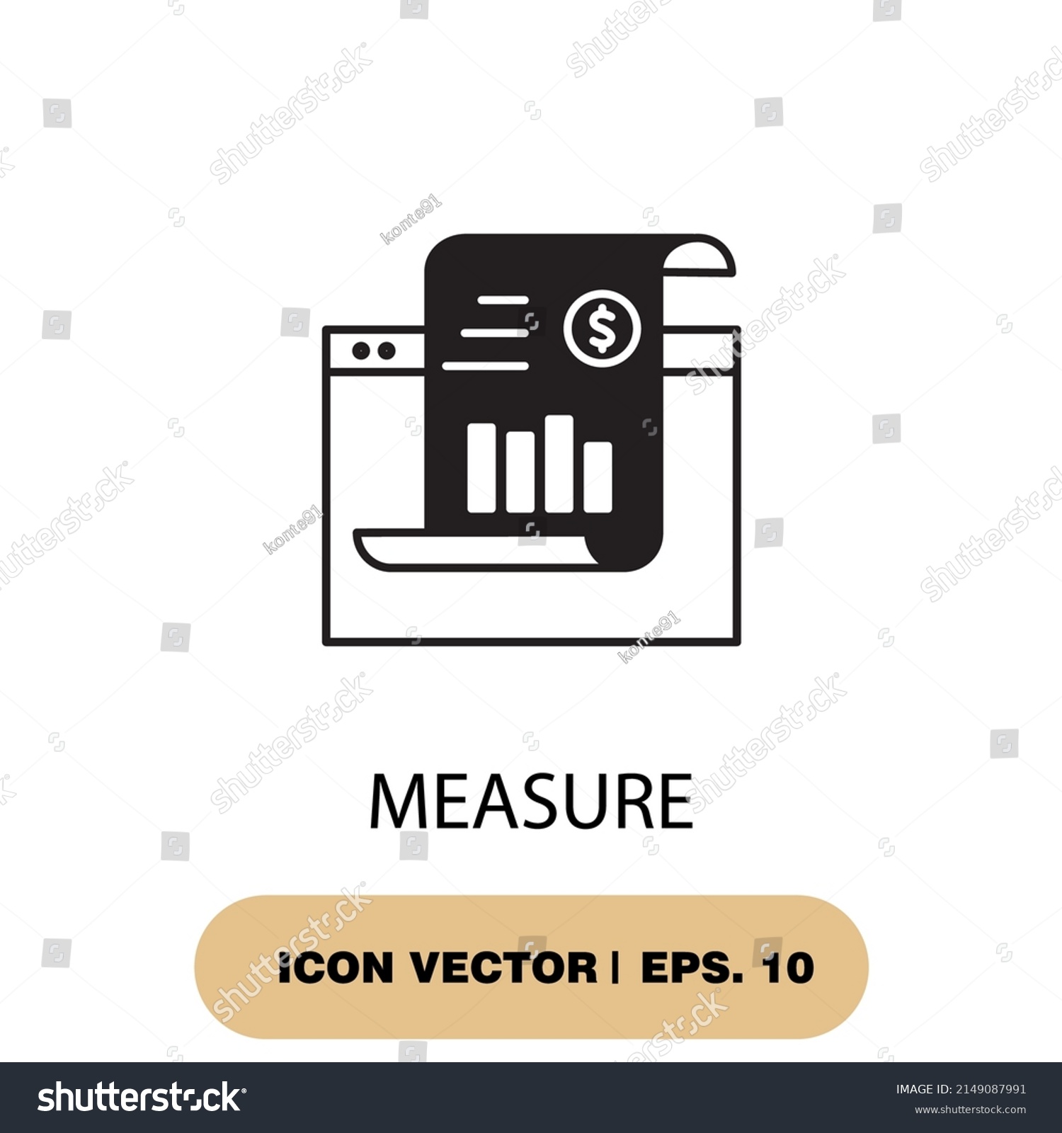 Measure Icons Symbol Vector Elements Infographic Stock Vector (Royalty ...