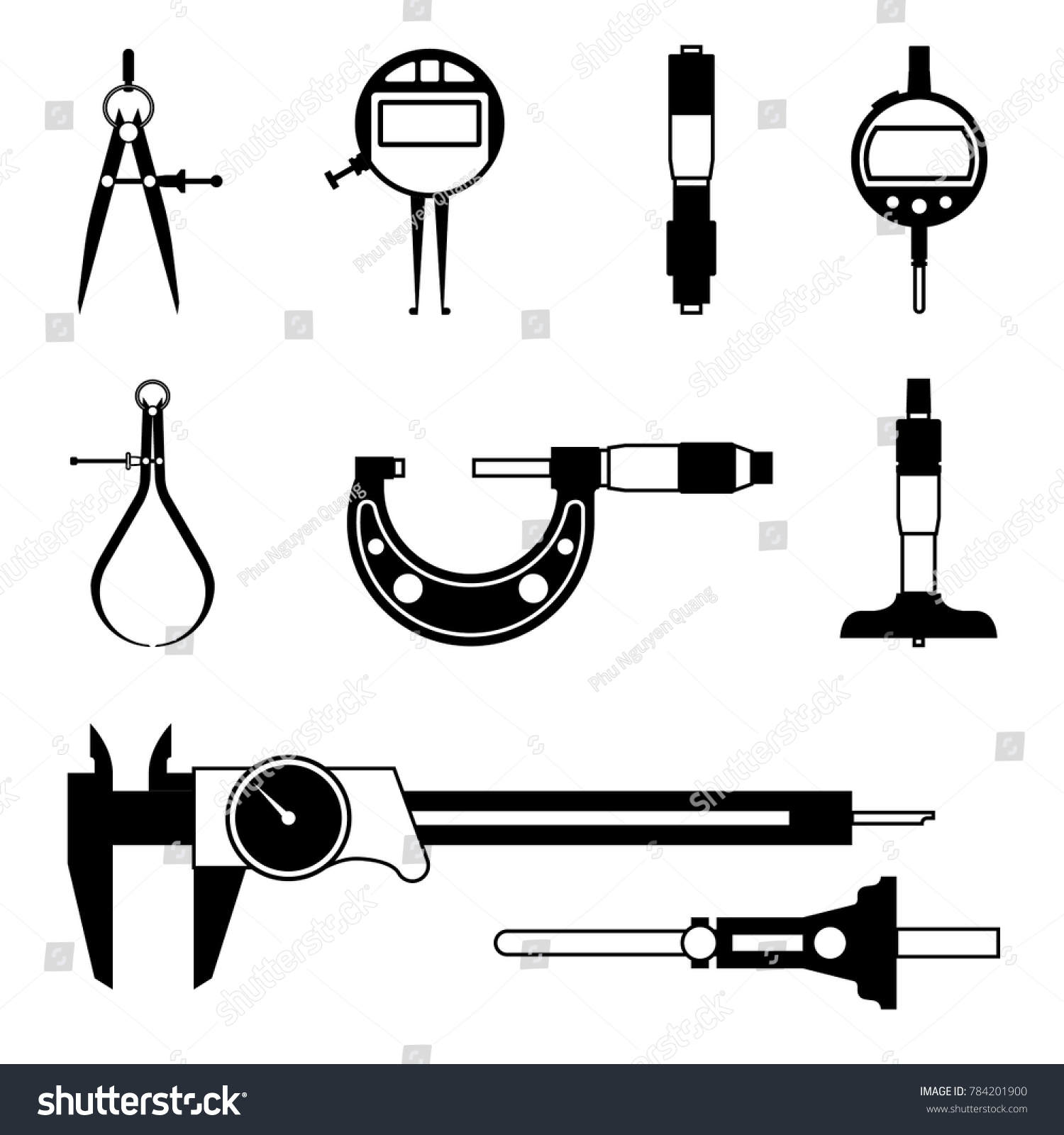 Measure Tool Icons Vector Illustration Stock Vector (Royalty Free ...