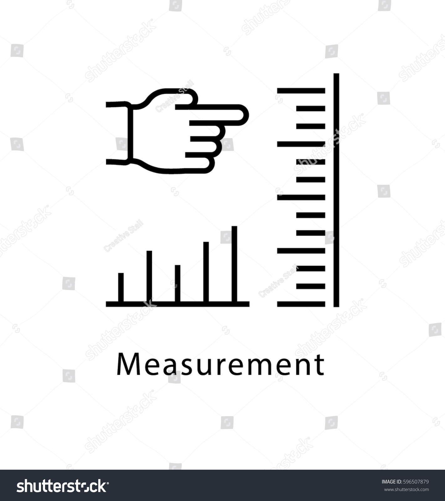 Measurement Vector Line Icon Stock Vector (Royalty Free) 596507879
