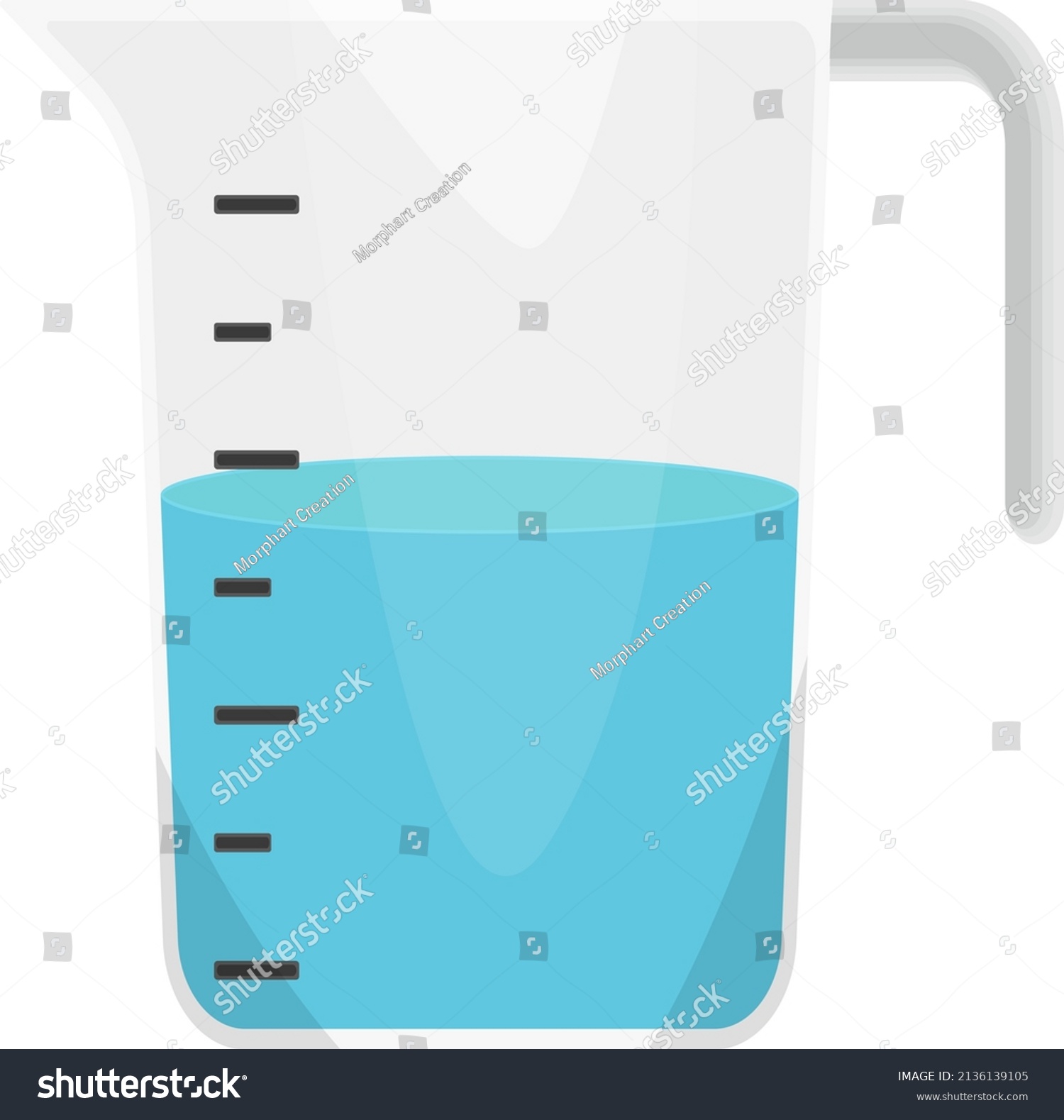 Measuring Cup Illustration Vector On White Stock Vector (Royalty Free ...