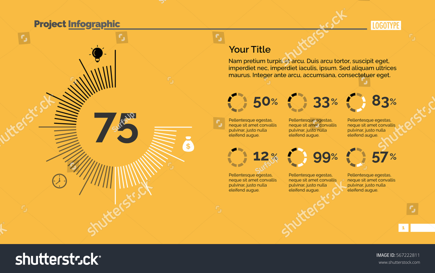 Measuring Scale Diagram Slide Template Stock Vector (Royalty Free ...