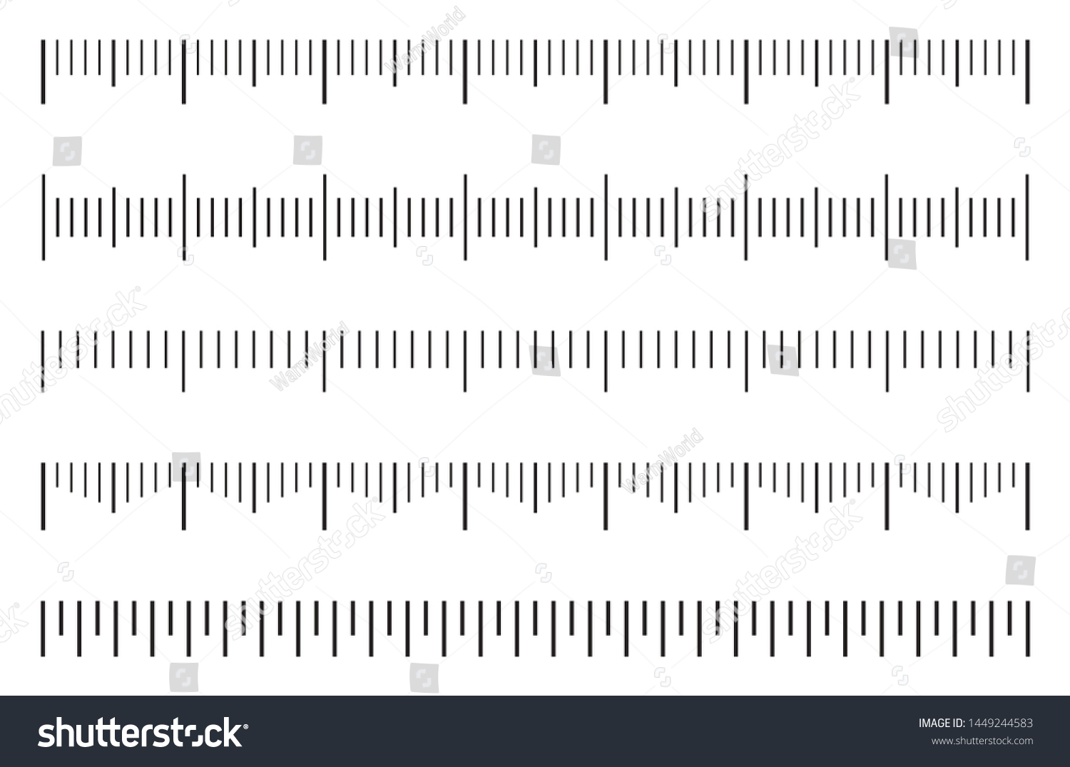 Conjunto de escala de medida. Escala: vector de stock (libre de ...