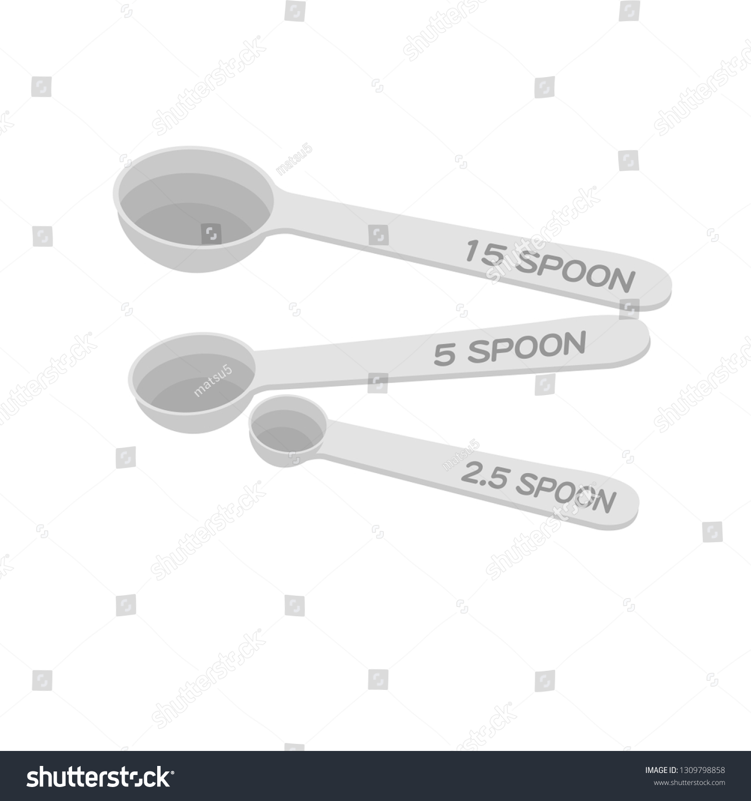 Measuring Spoon Illustration Stock Vector (Royalty Free) 1309798858