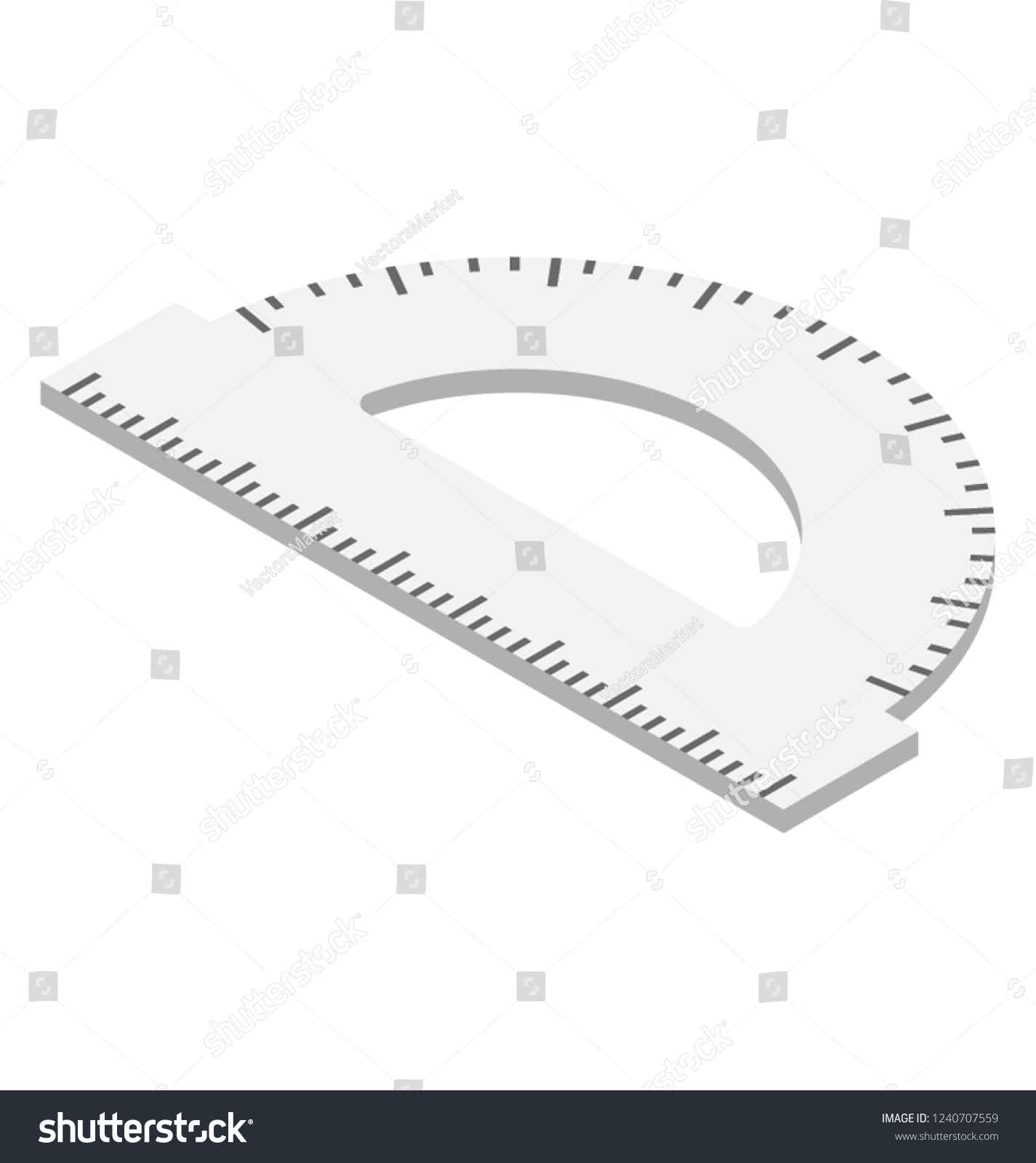 Measuring Tool Ruler Isometric Icon Stock Vector (Royalty Free) 1240707559