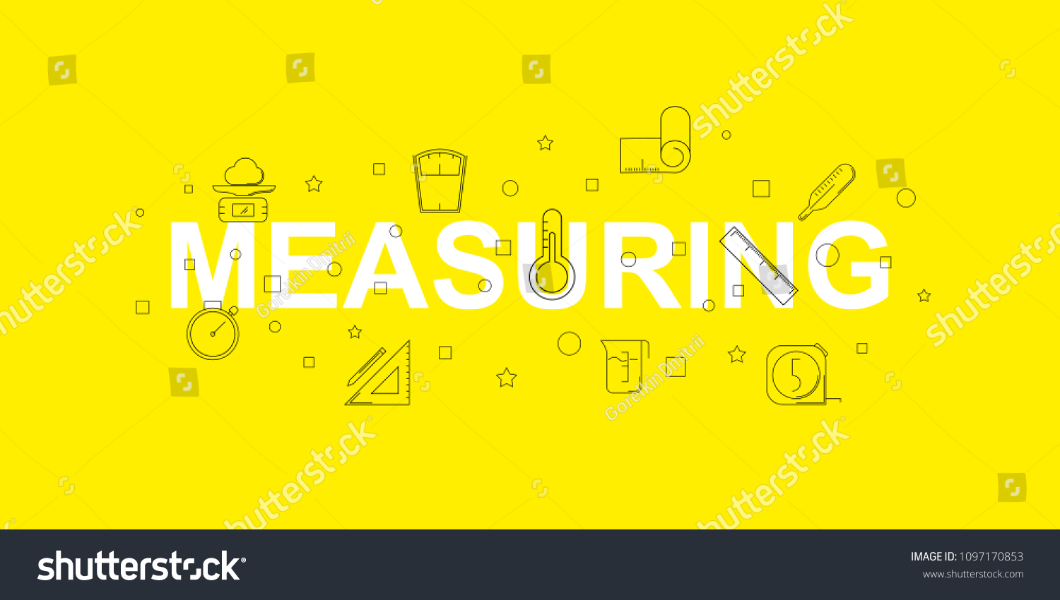 Measuring Vector Banner Word Line Icon Stock Vector (Royalty Free ...