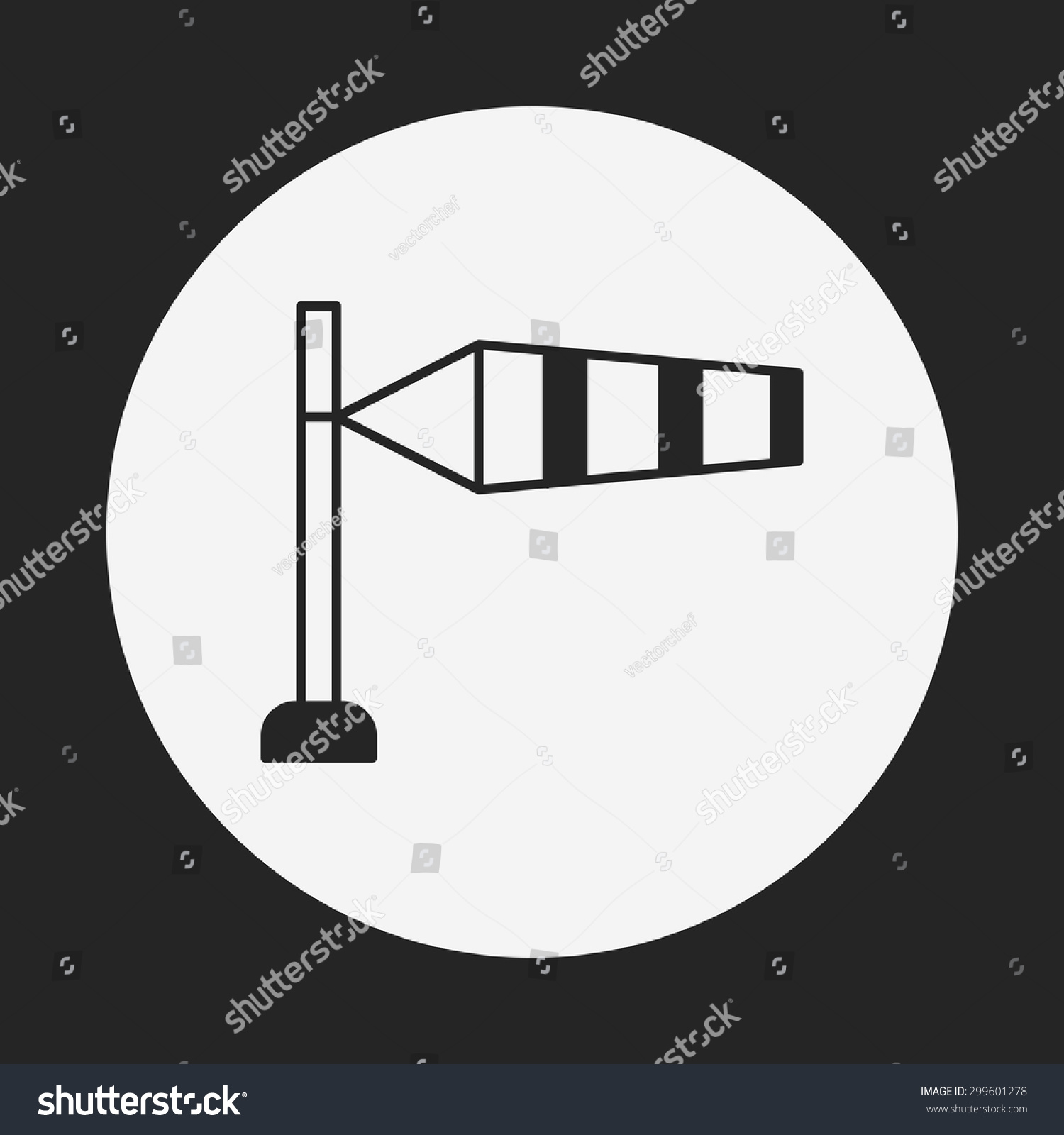 Measuring Wind Speed Icon Stock Vector (Royalty Free) 299601278