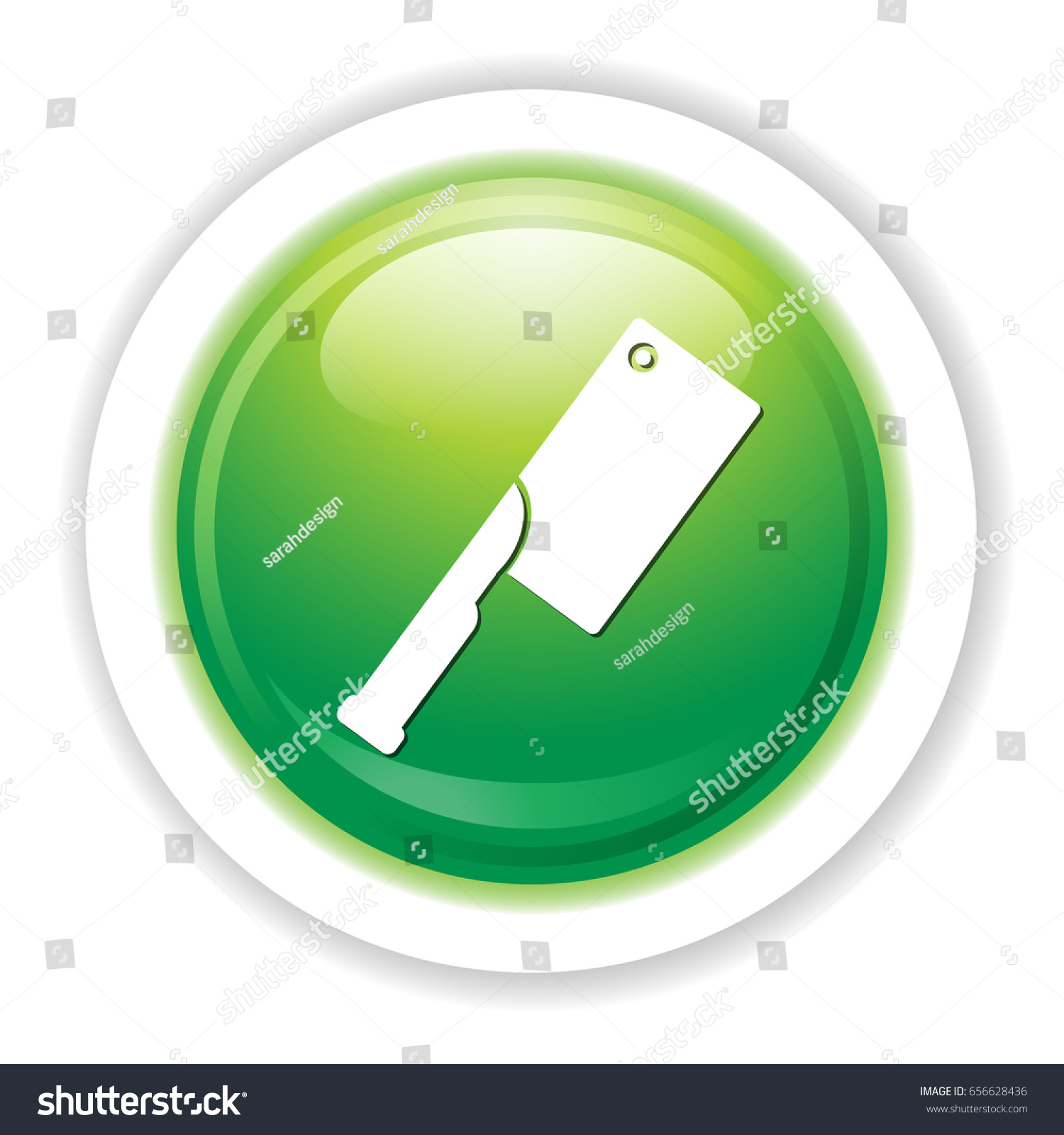 Meat Cleaver Icon Stock Vector (Royalty Free) 656628436 | Shutterstock