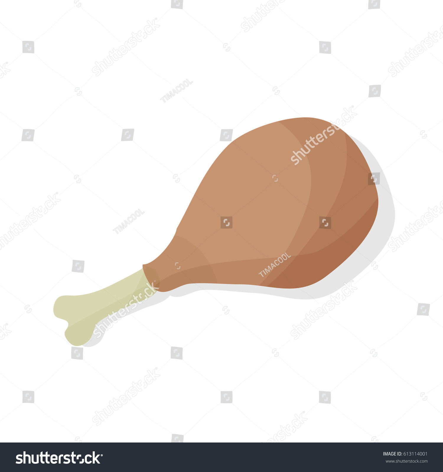 Meat Leg Chicken Vector Illustration Stock Vector (Royalty Free ...