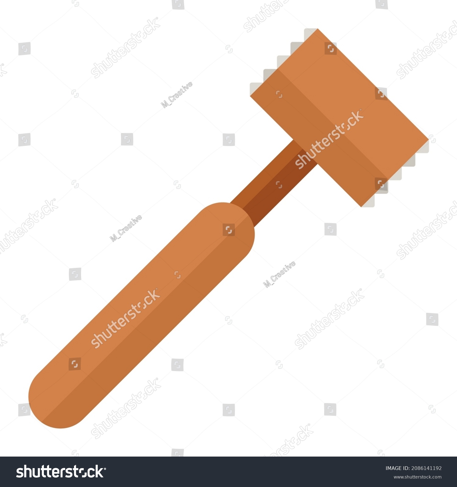 Meat Tenderizer Flat Clipart Vector Illustration Stock Vector (Royalty ...