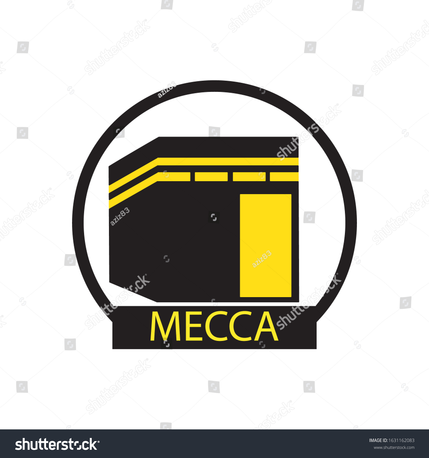 Mecca Icon Logo Vector Design Stock Vector (Royalty Free) 1631162083 ...