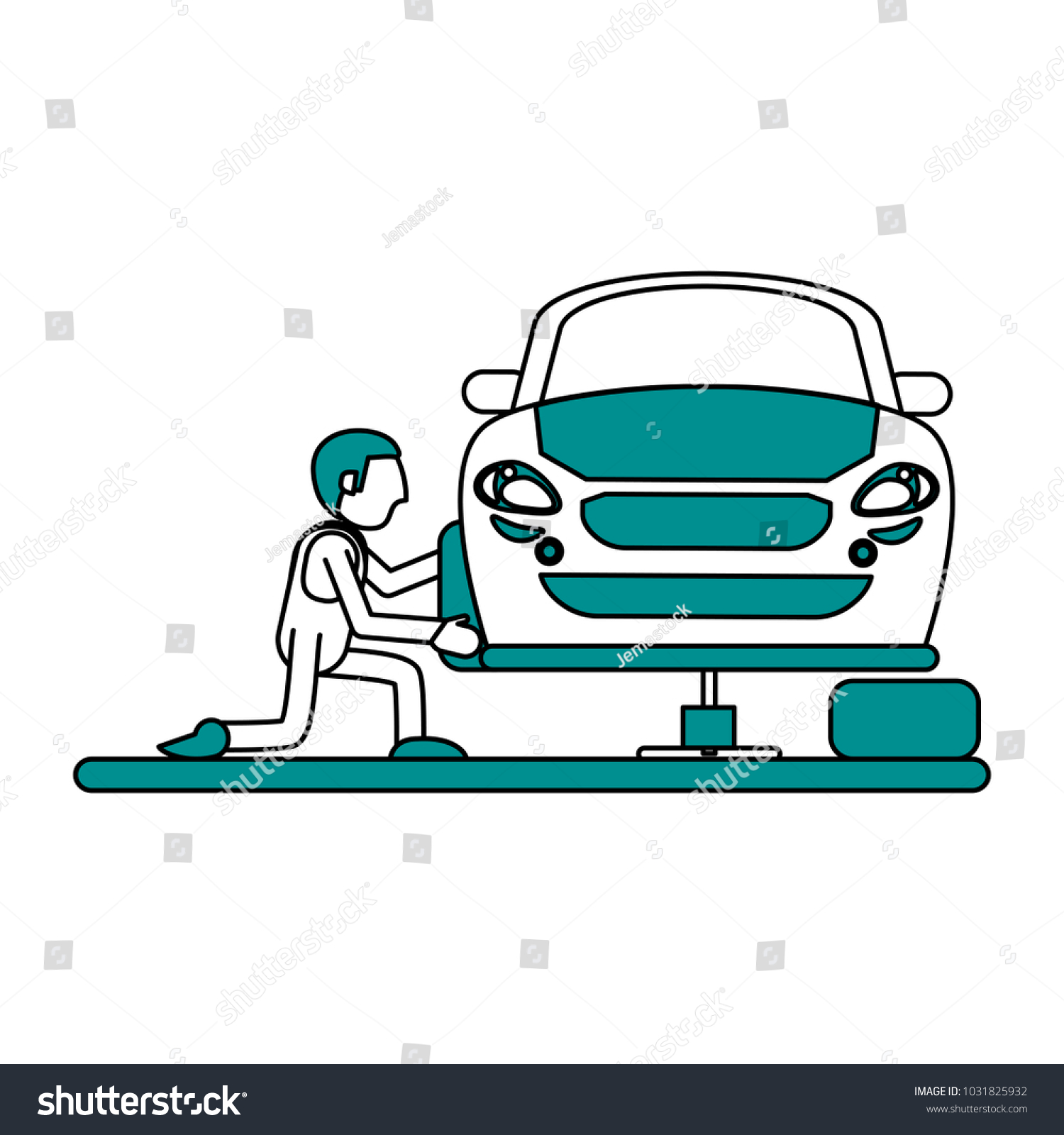 Mechanic Worker Cartoon Stock Vector (Royalty Free) 1031825932 ...