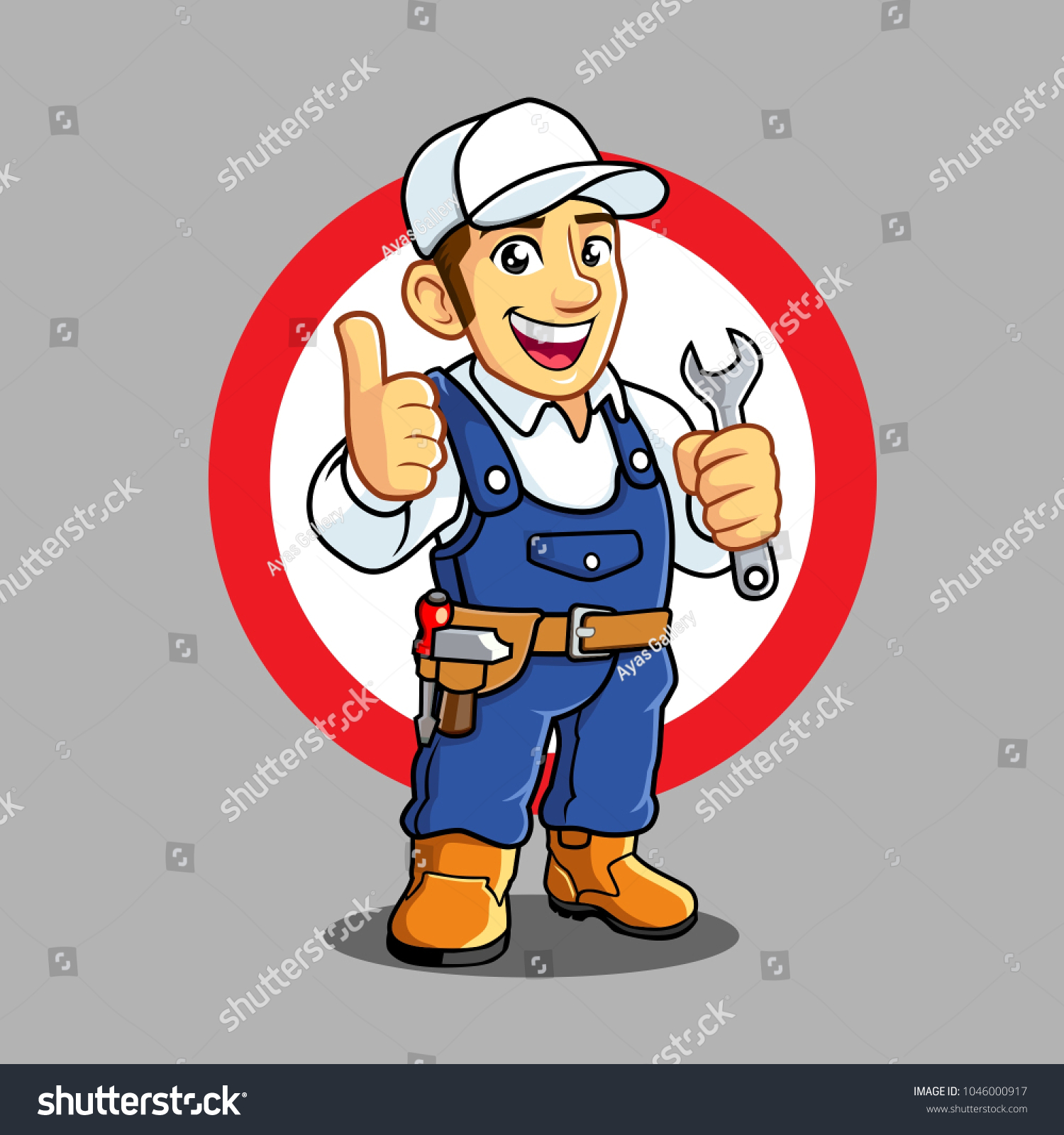 Mechanic Worker Illustration 2 Stock Vector (Royalty Free) 1046000917