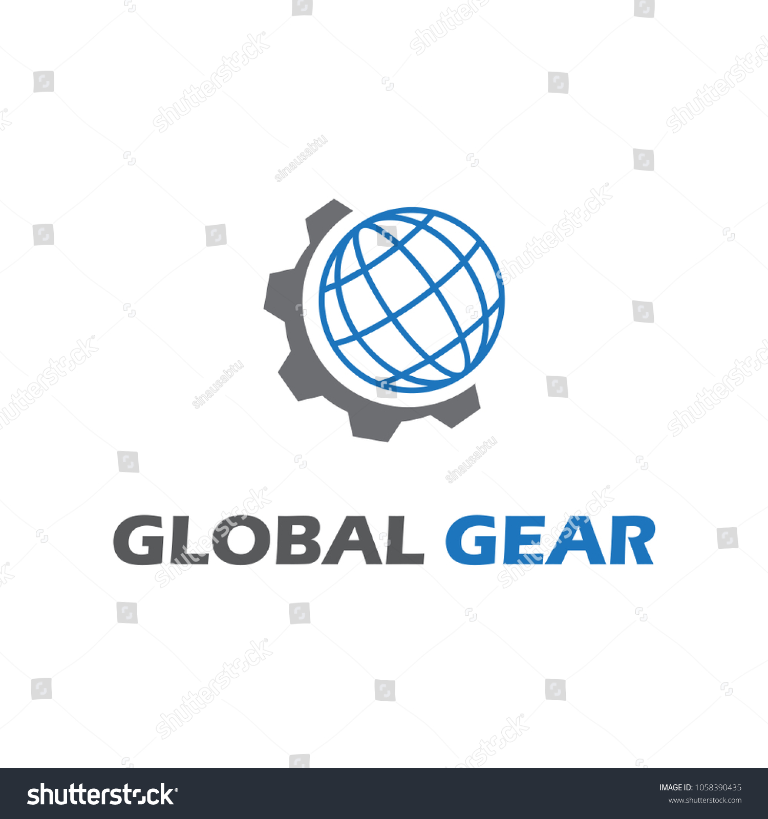 Mechanical Design Logo Template Stock Vector (Royalty Free) 1058390435