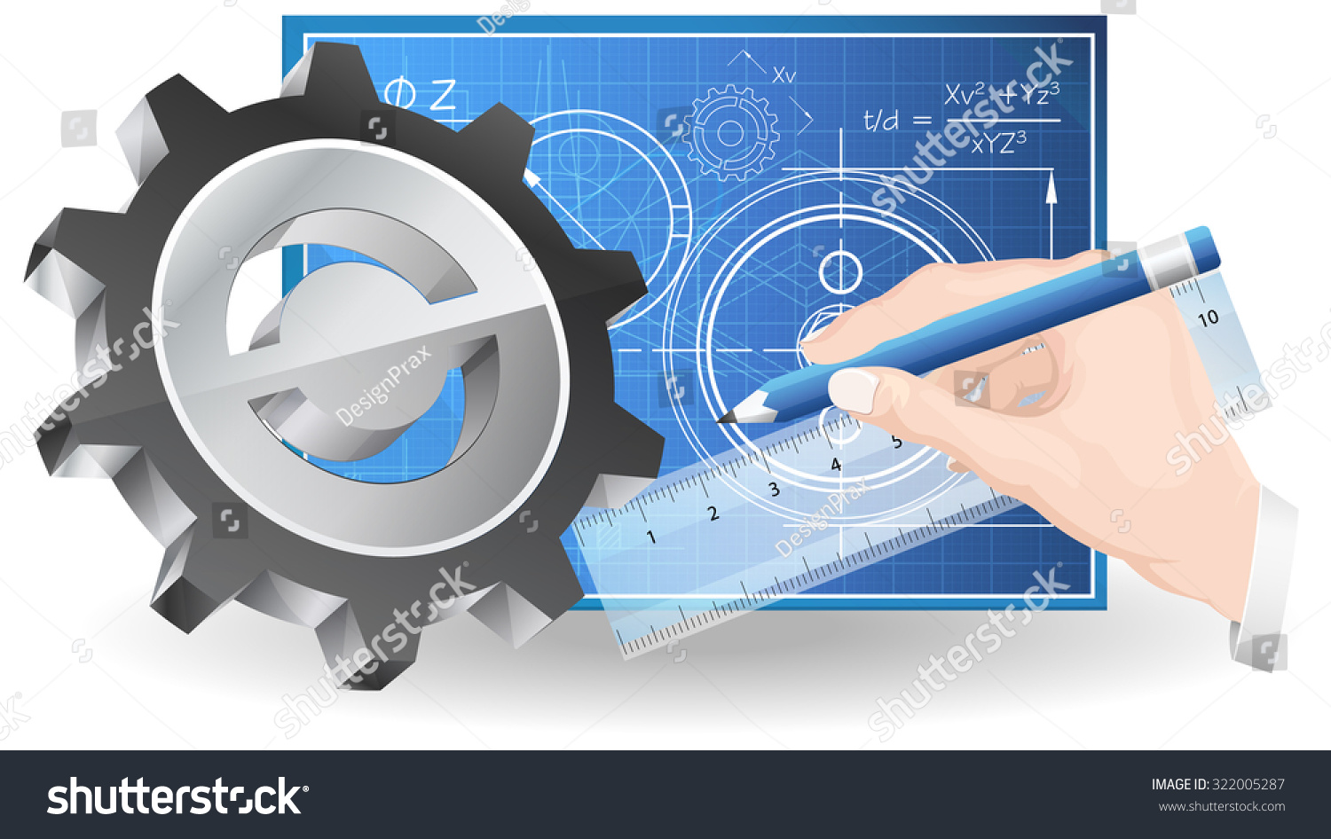 Mechanical Design Services Illustration Stock Vector (Royalty Free ...