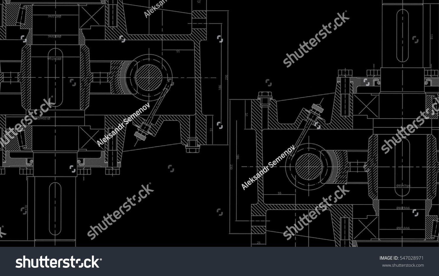 Mechanical Engineering Drawing Engineering Drawing Background: เวกเตอร์ ...