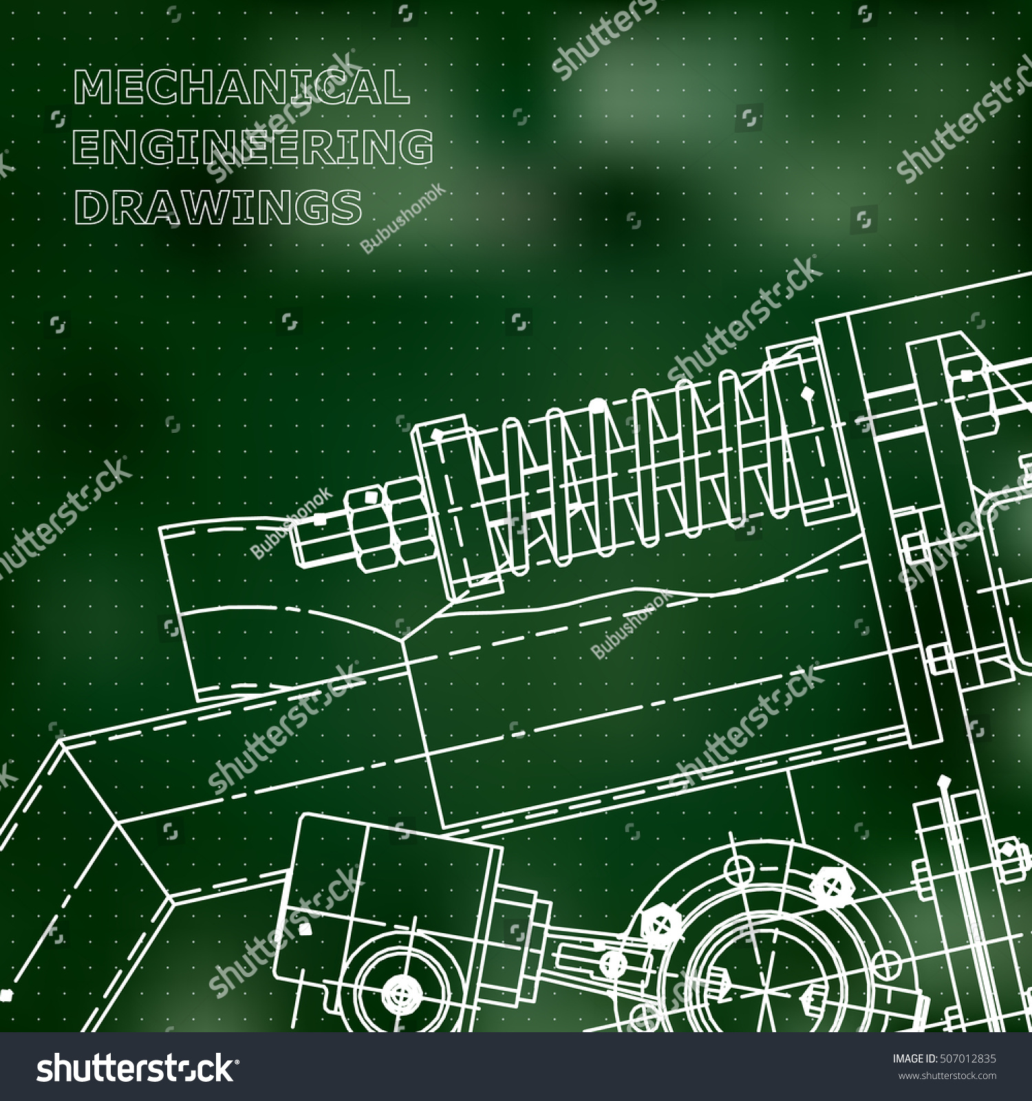 Mechanical Engineering Drawing Technical Illustrations Drawing Stock ...