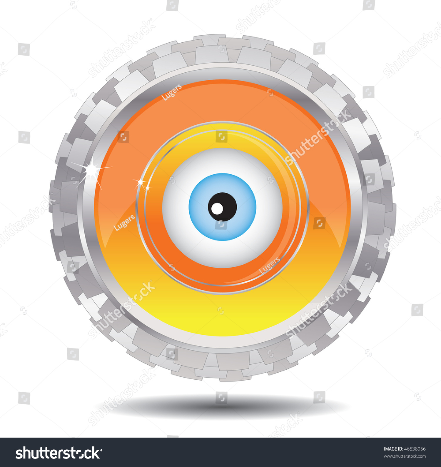Mechanical Eye On Isolated Background Stock Vector (Royalty Free) 46538956