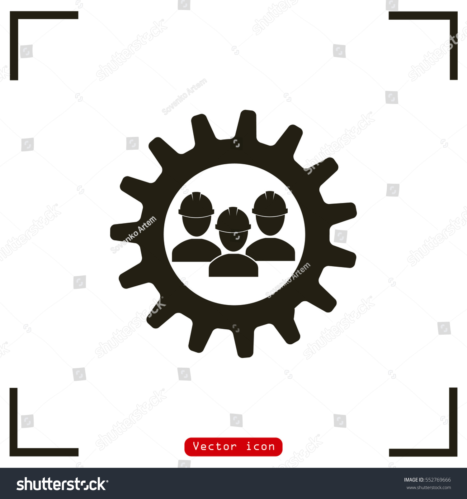 Mechanics Working Icon Vector Button Logo Stock Vector (Royalty Free ...