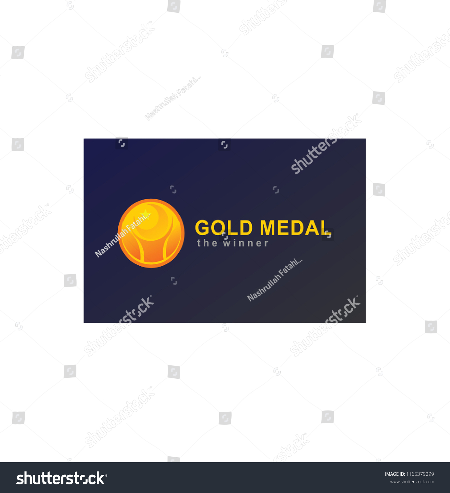Medal Logo Design Vector Stock Vector (Royalty Free) 1165379299