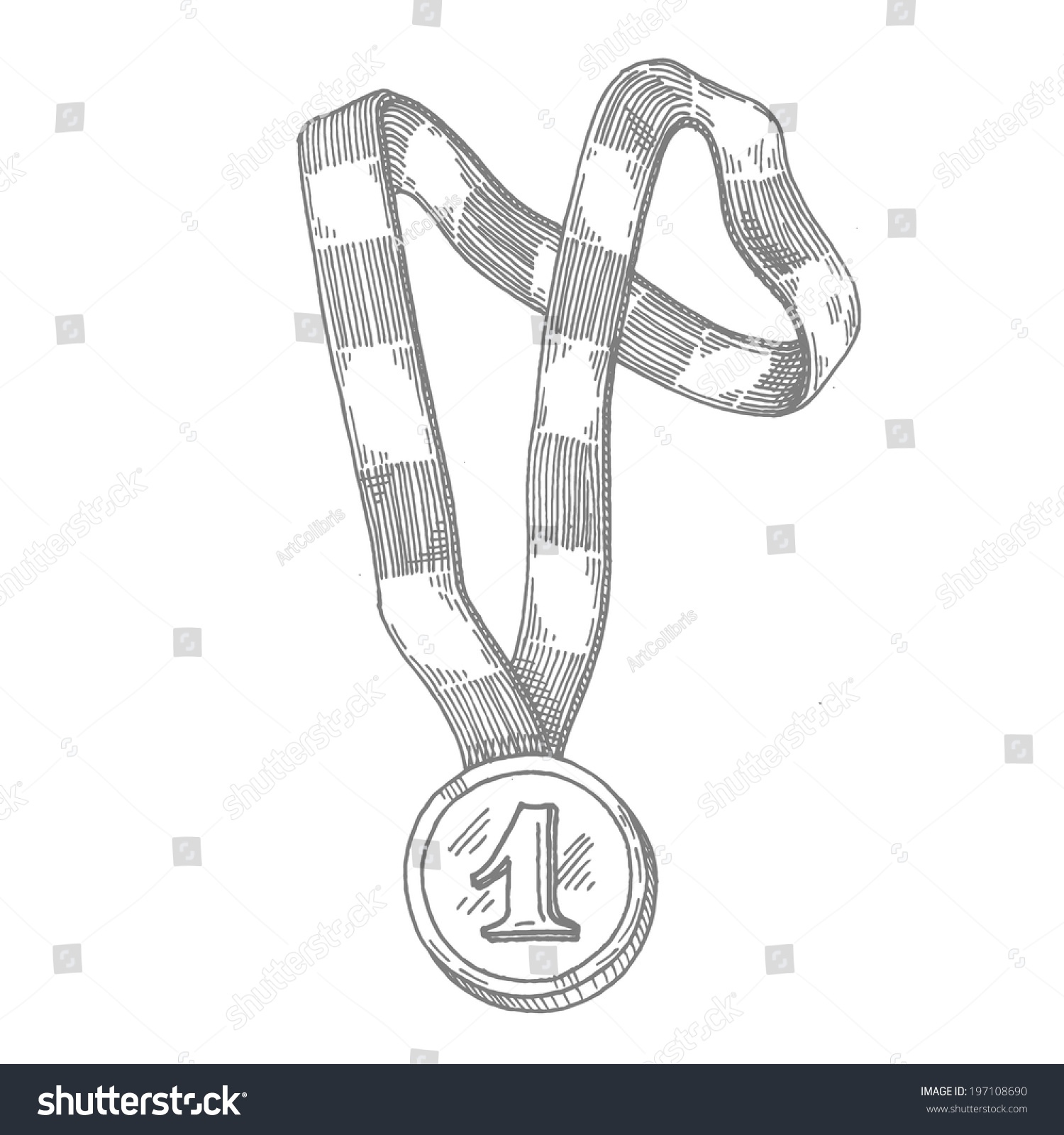 dibujo de medallas, vectoriales: vector de stock (libre de regalías ...