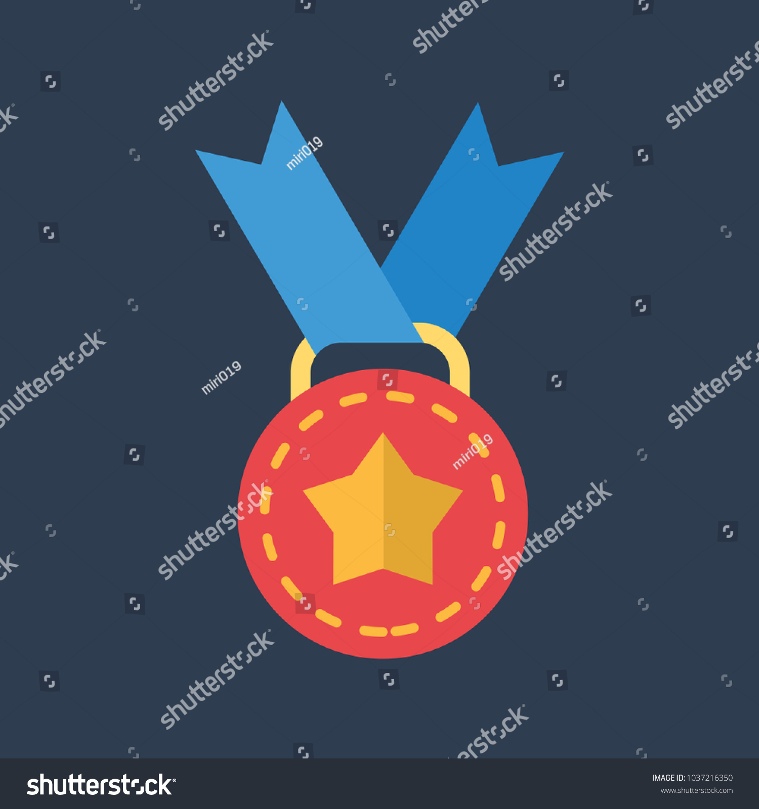 Medal Vector Icon Stock Vector (Royalty Free) 1037216350 | Shutterstock