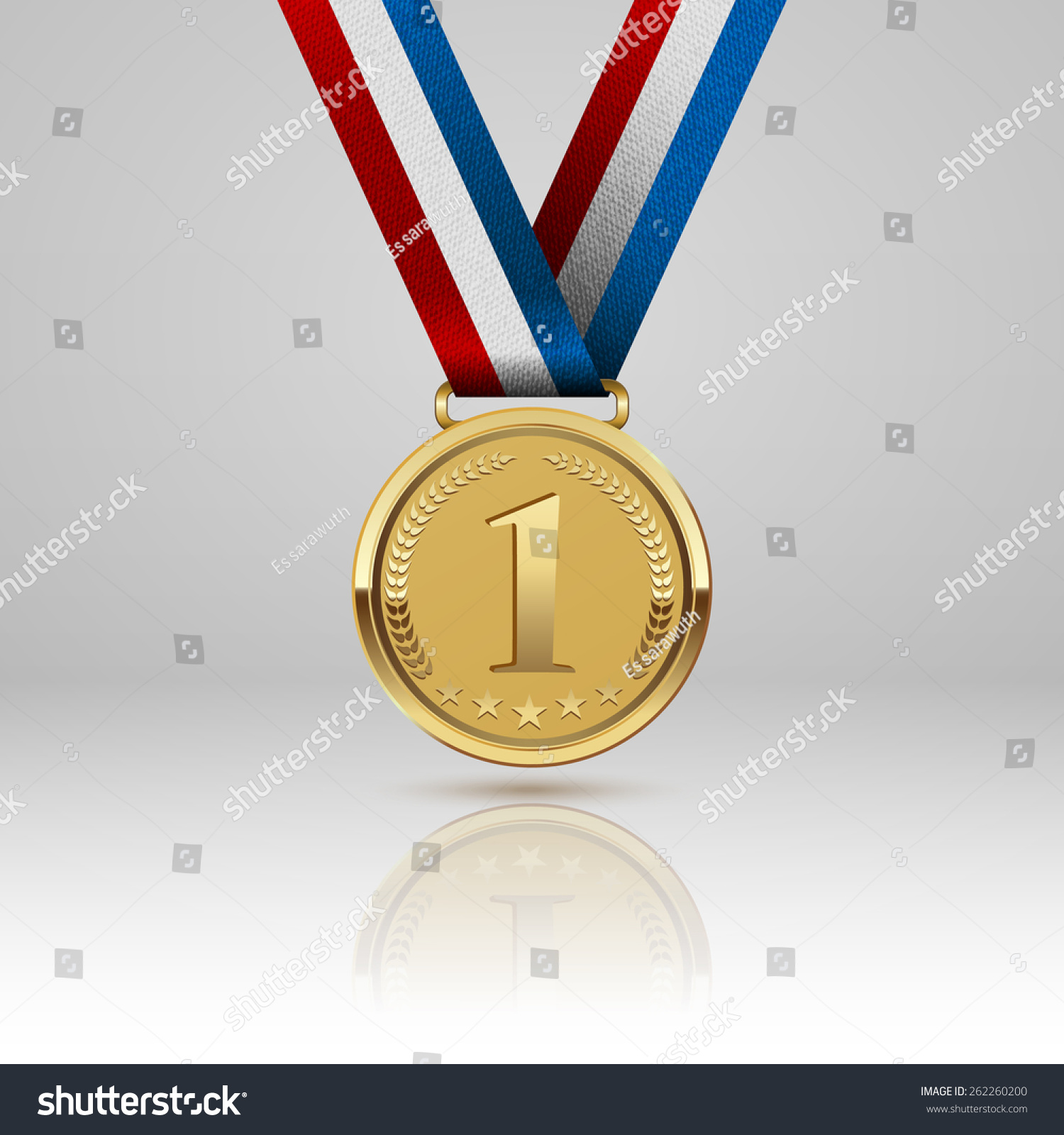 Medal Winner Vector Stock Vector (Royalty Free) 262260200