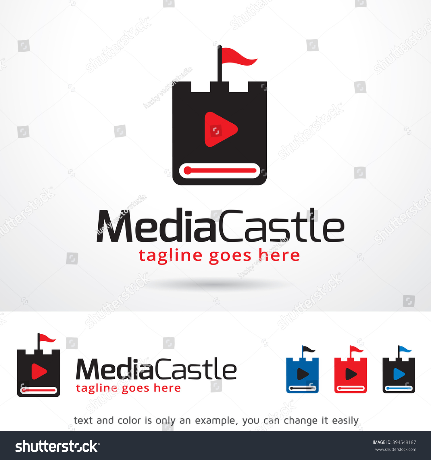 Media Castle Logo Template Design Vector Stock Vector (Royalty Free ...