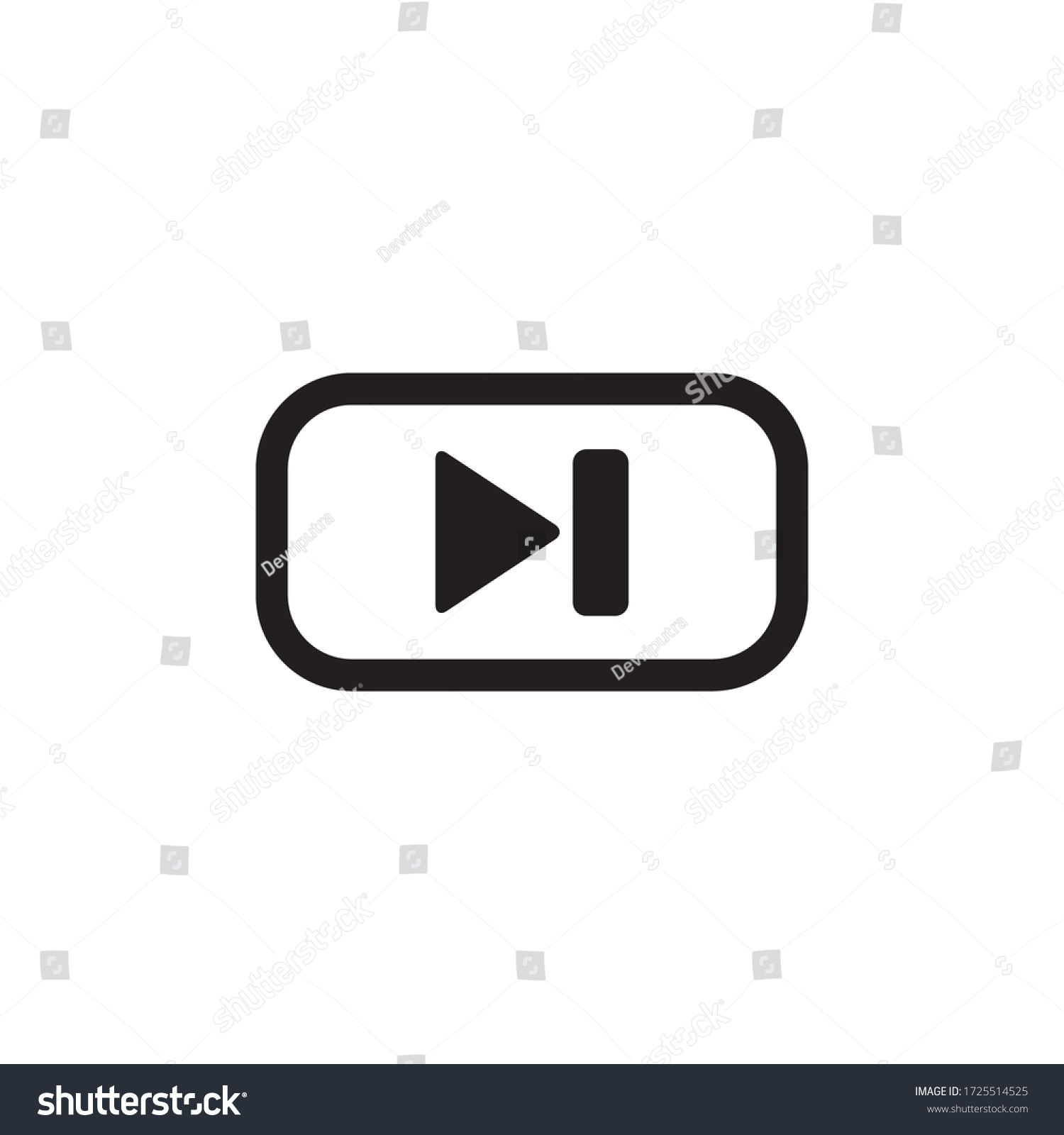 Media Control Skip Back Icon Vector Stock Vector (Royalty Free) 1725514525