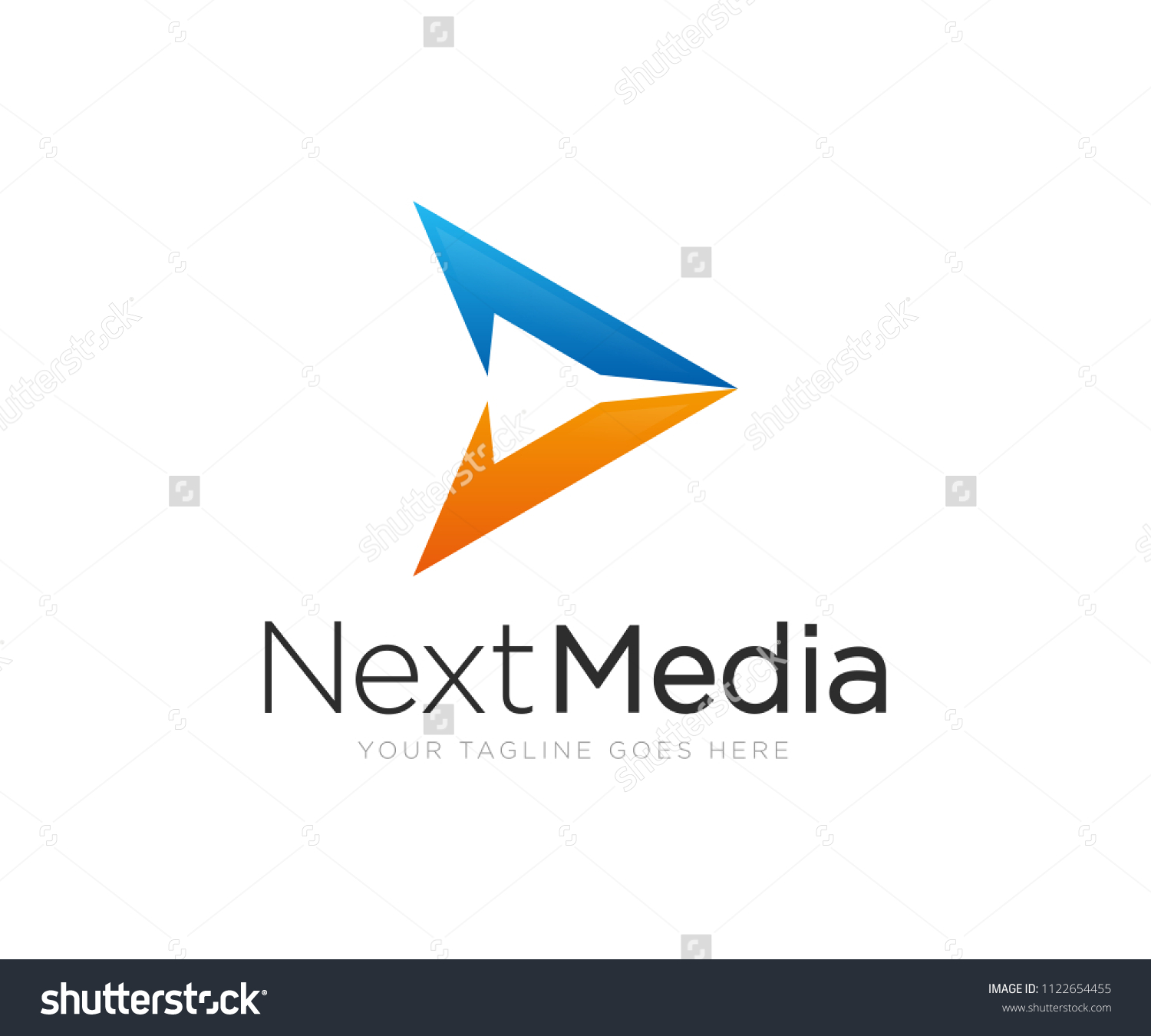 Media Play Logo Design Template Vector 库存矢量图（免版税）1122654455 | Shutterstock
