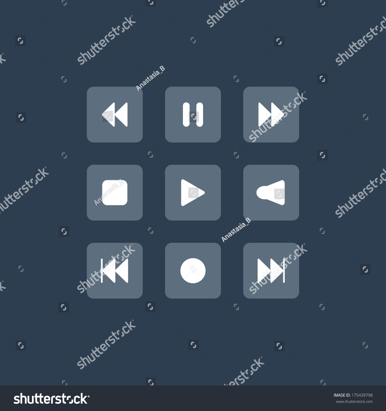 Media Player Buttons Vector Illustration Stock Vector (Royalty Free ...