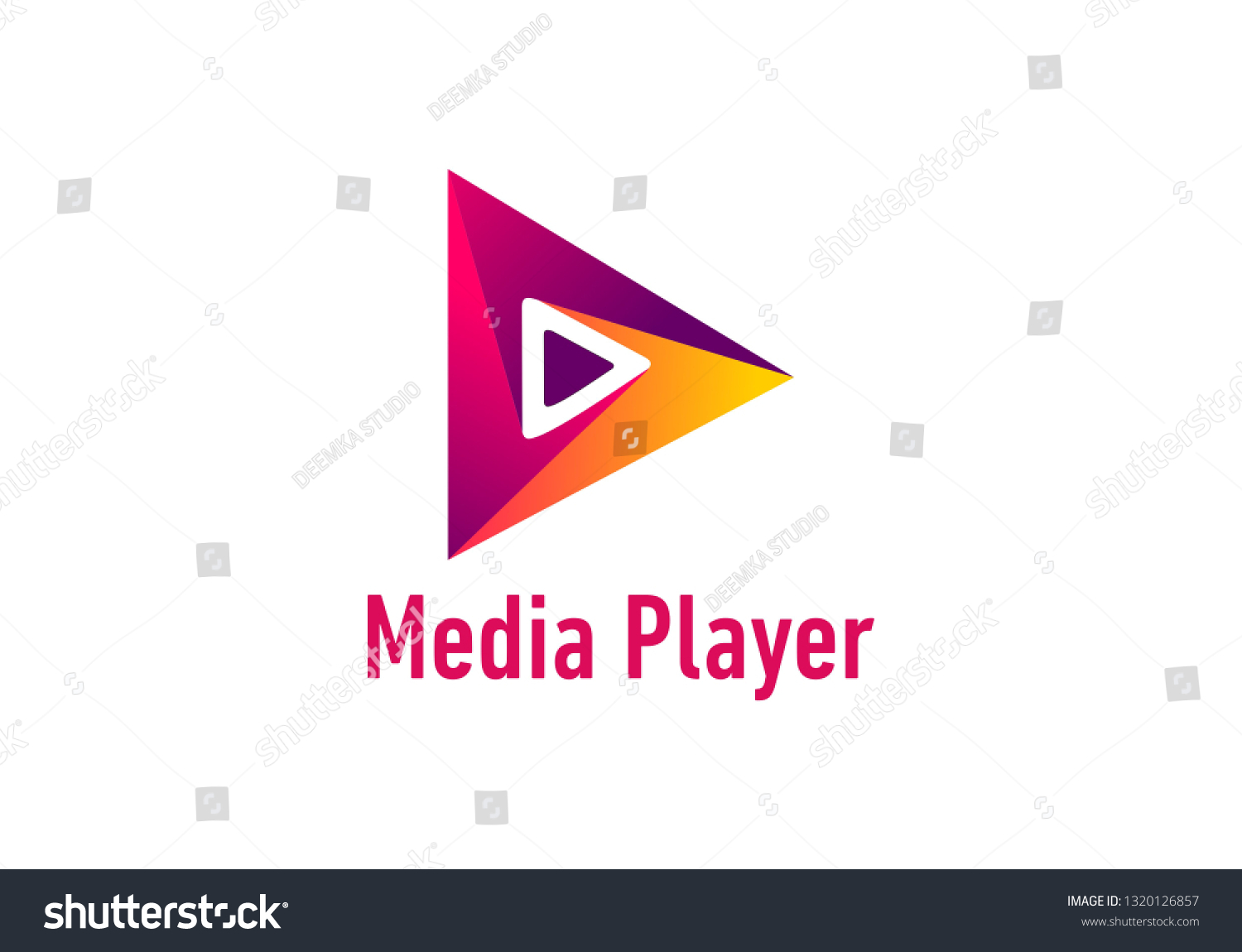 Media Player Logo Vector Stock Vector (Royalty Free) 1320126857 ...