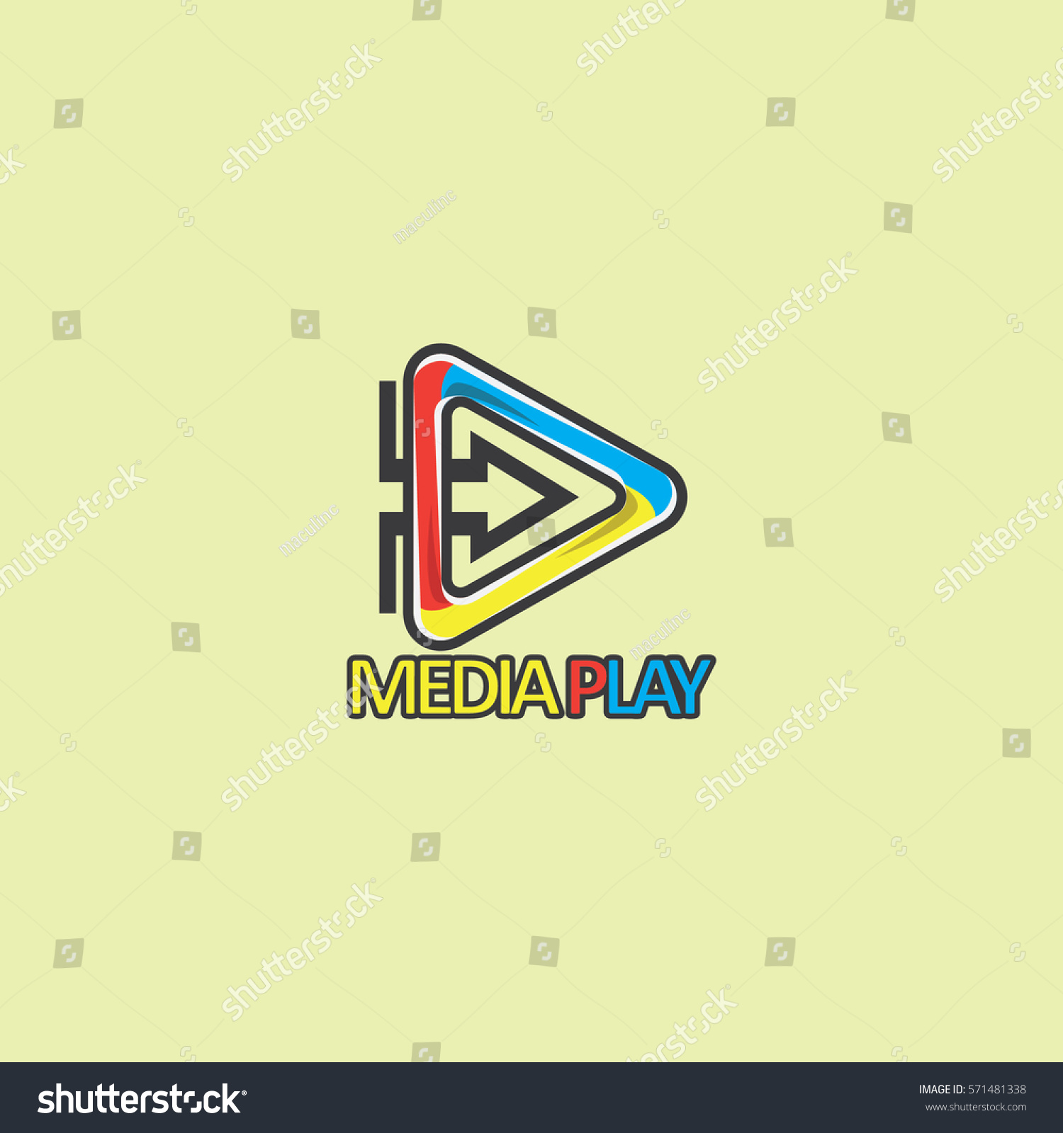 Media Player Logo Vector Stock Vector (Royalty Free) 571481338 ...