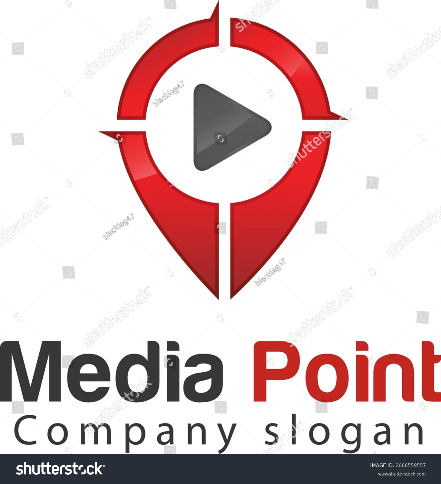 Media Point Premium Vector M Stock Vector (Royalty Free) 2066559557 ...