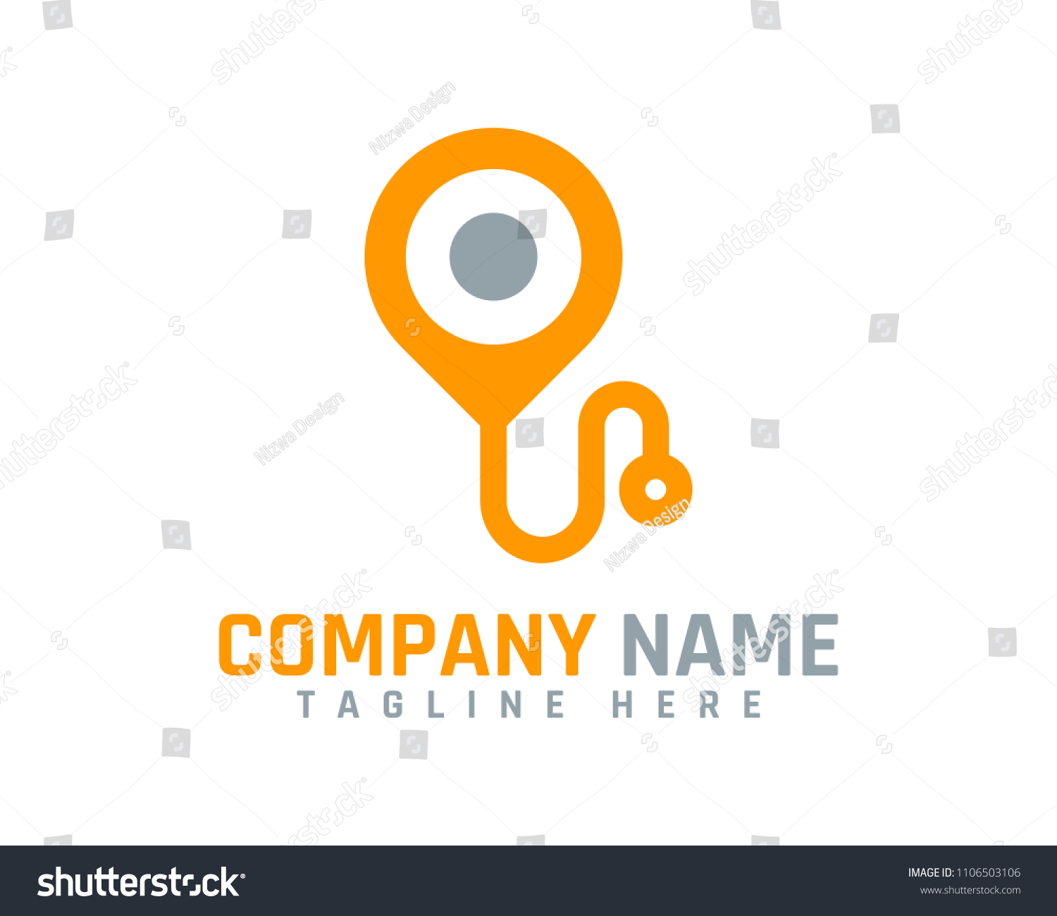 Medic Point Logo Design Stock Vector (Royalty Free) 1106503106 ...