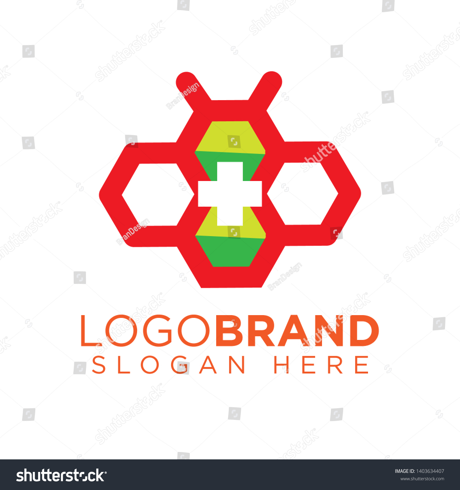 Medical Bee Logo Icon Vector Stock Vector (Royalty Free) 1403634407