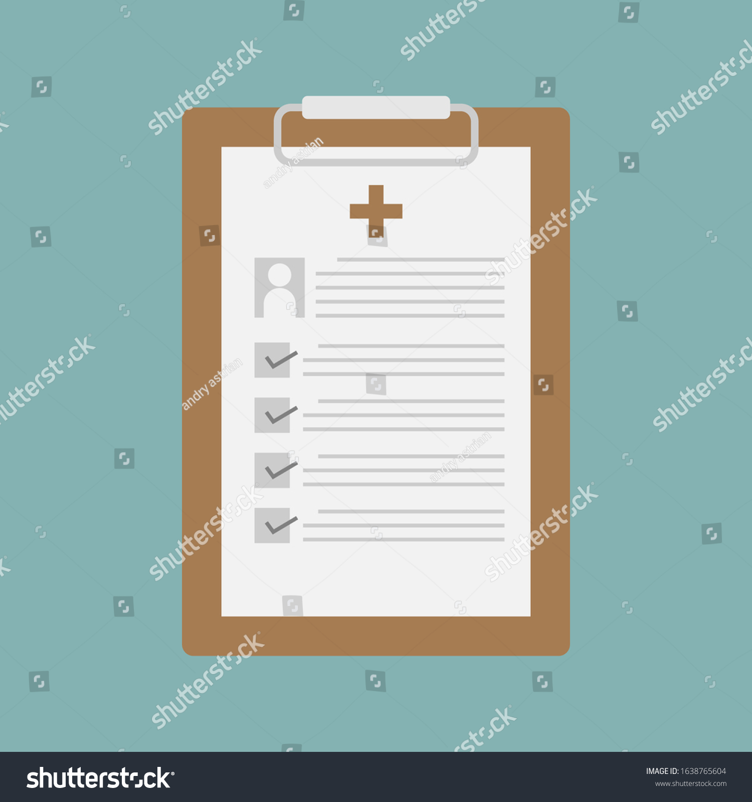 Medical Checklist Flat Vector Illustration Stock Vector (Royalty Free ...