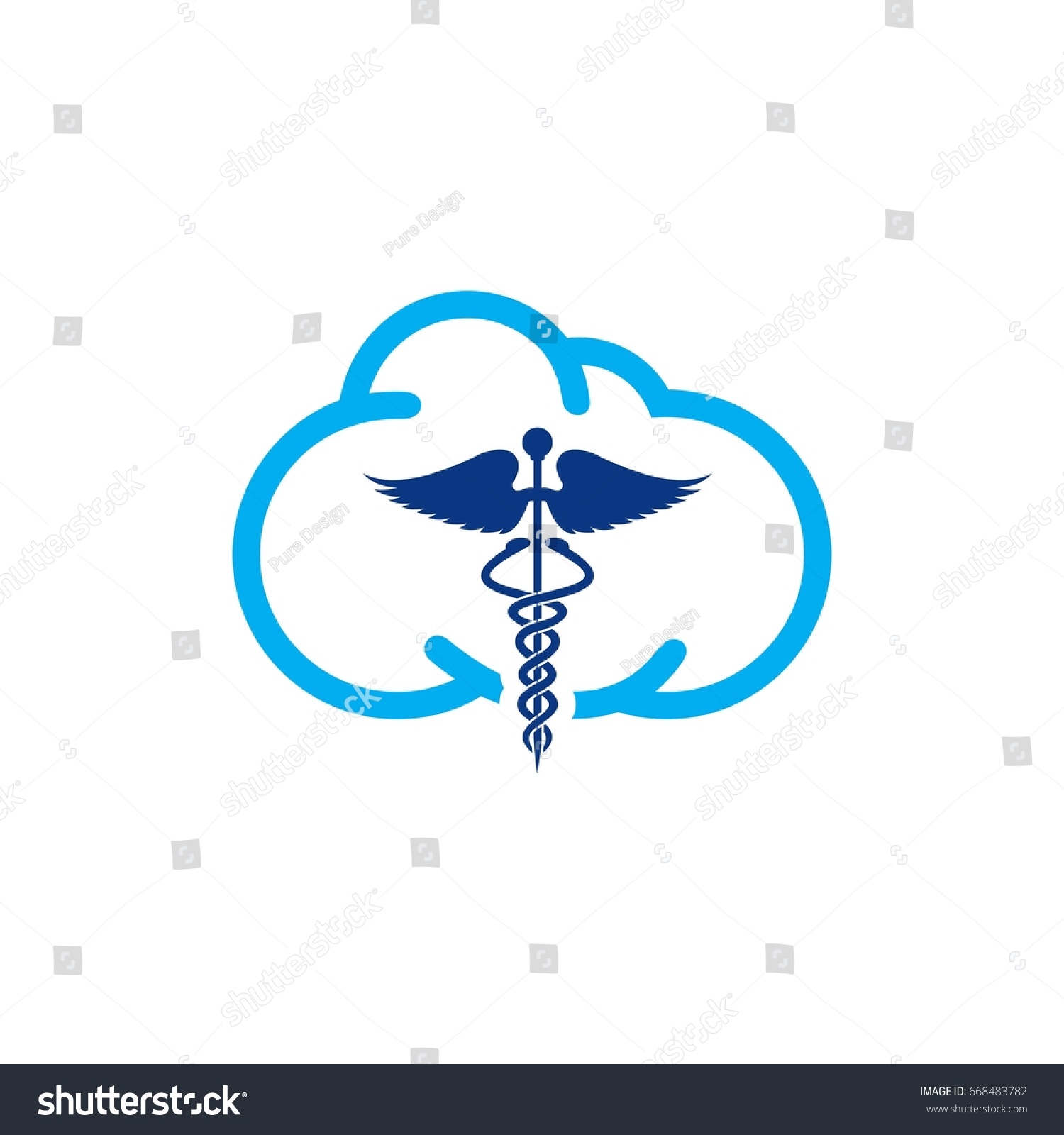 Medical Cloud Logo Stock Vector (Royalty Free) 668483782