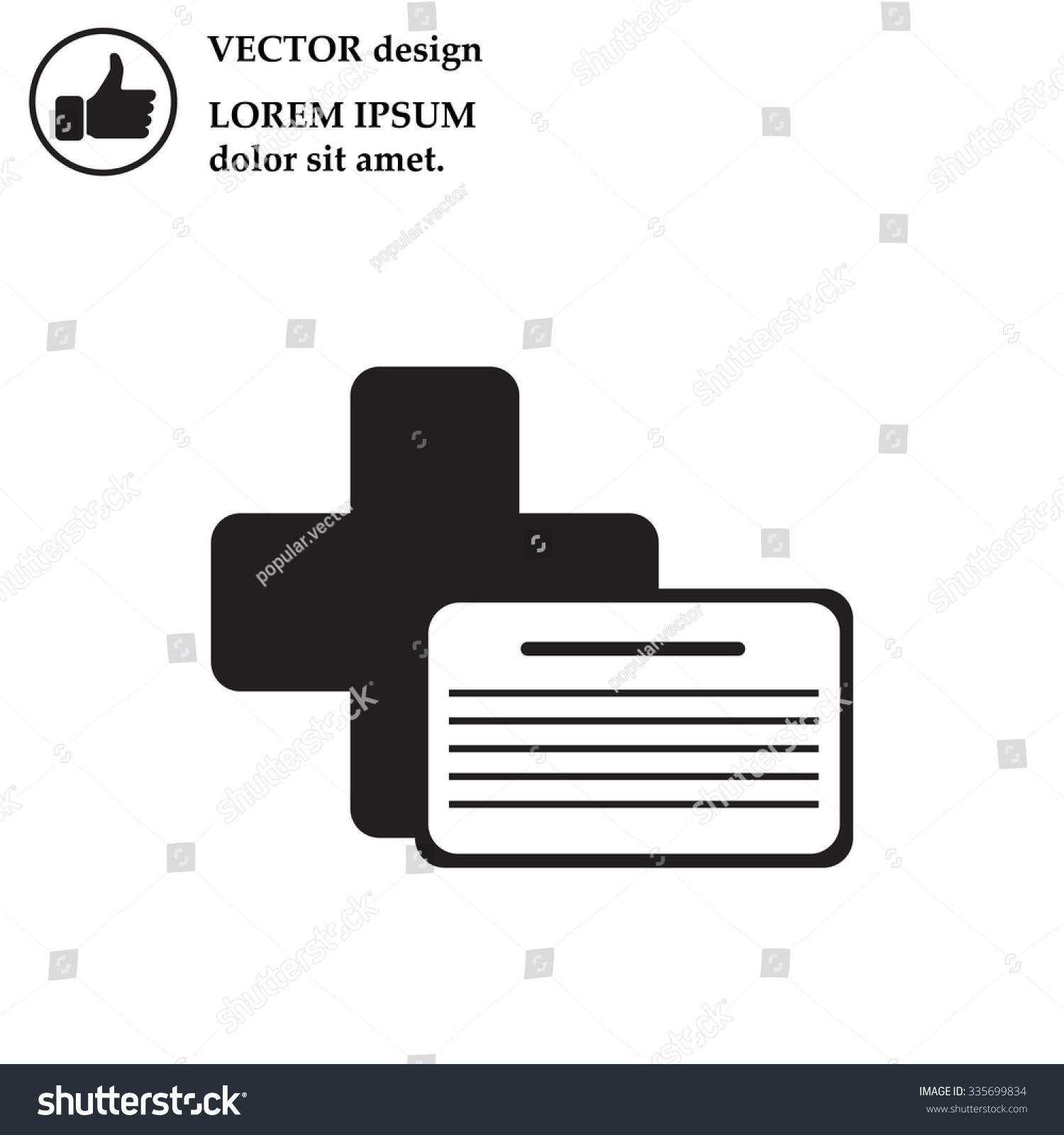 Medical Documents Icon Stock Vector (Royalty Free) 335699834 | Shutterstock